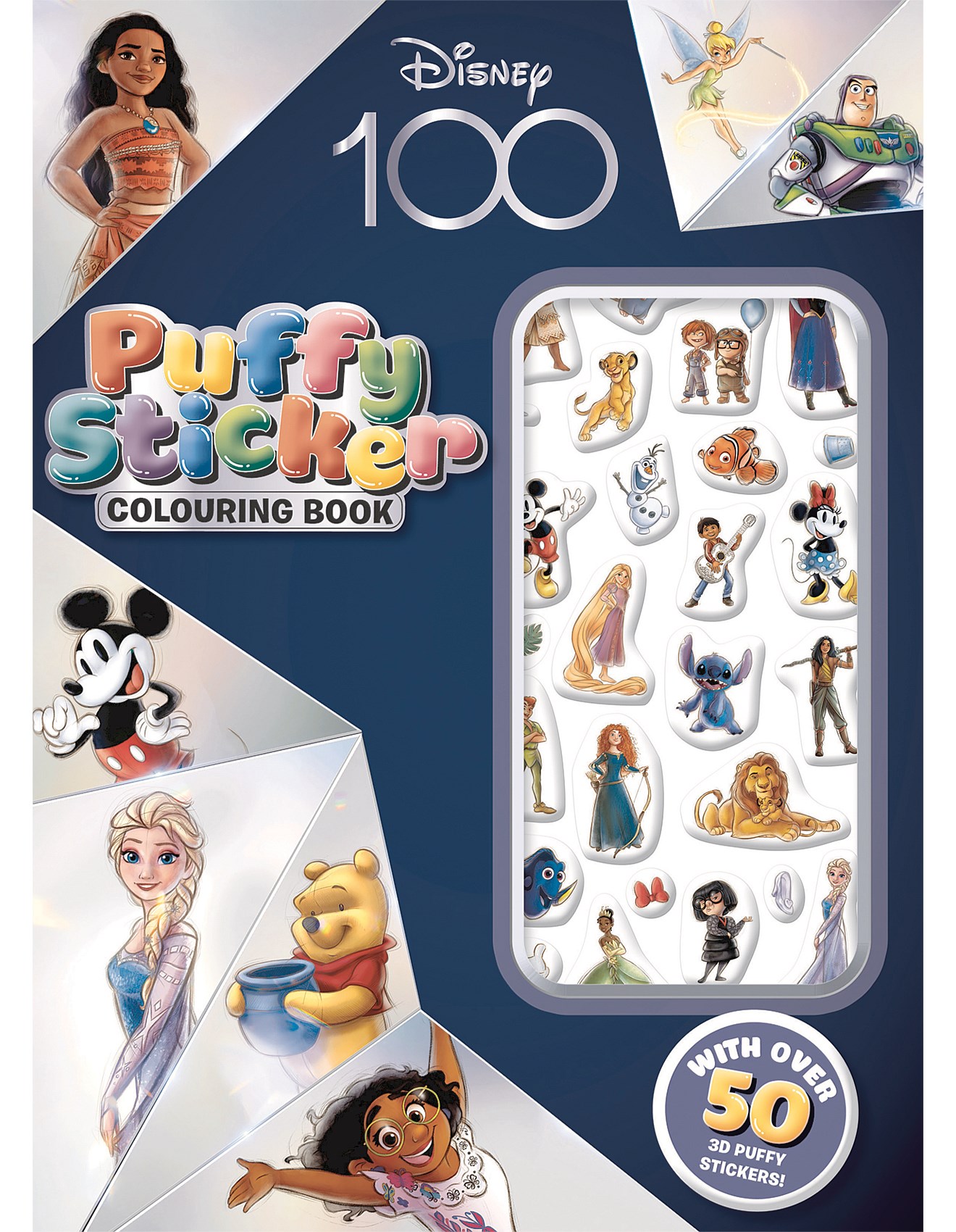 Scholastic Disney 100 Puffy Sticker Colouring Book | David Jones