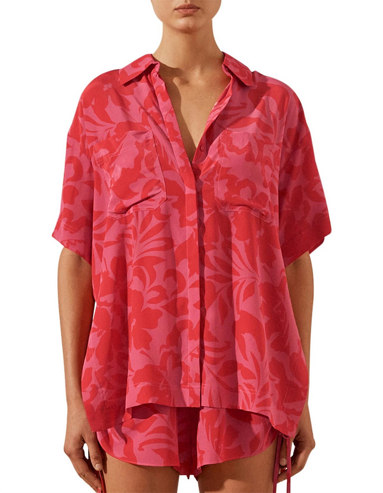 Shona Joy Portea Short Sleeve Relaxed Shirt | David Jones