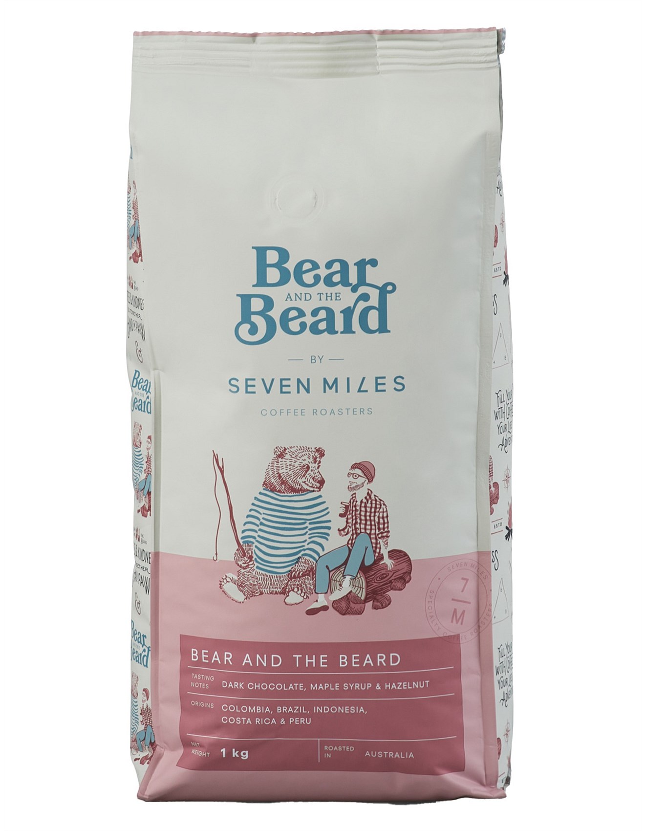 Seven Miles Bear & the Beard Blend Coffee Beans 1kg | David Jones