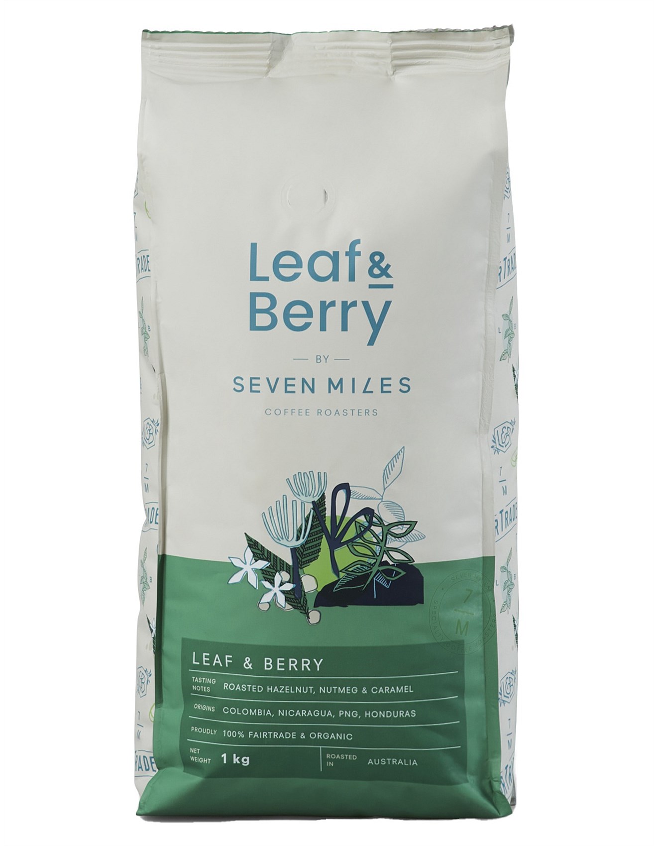 Seven Miles Leaf & Berry Blend Coffee Beans 1kg | David Jones