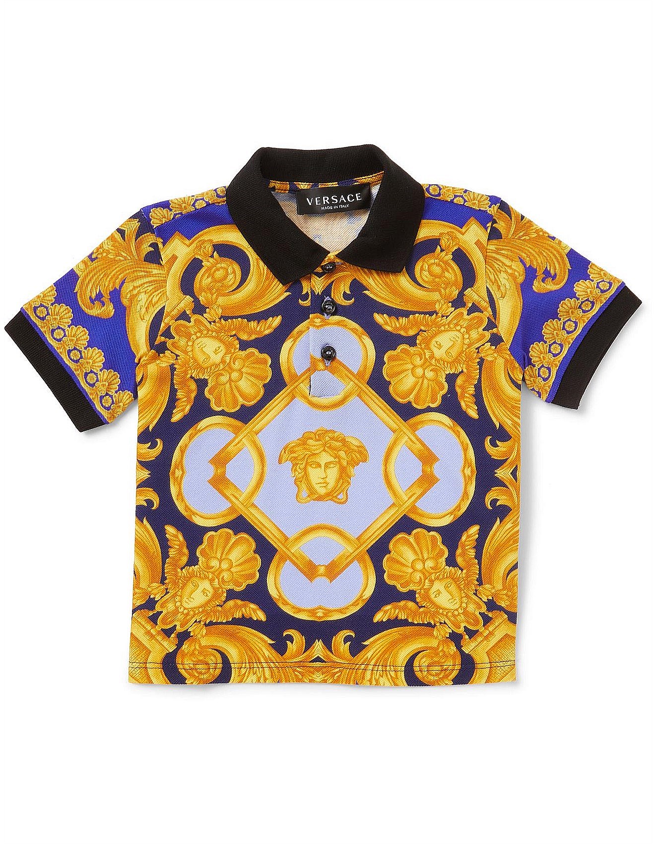 Versace Polo Piquet Barocco (3m-18m) | David Jones