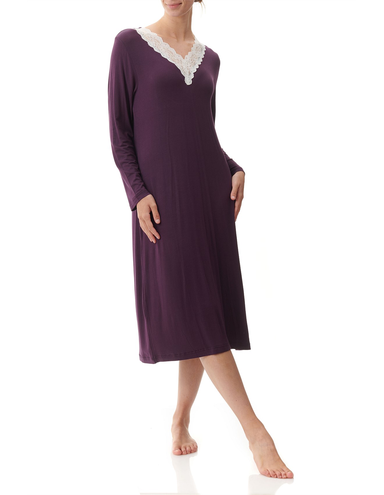 Givoni Long Sleeve Mid Nightie | David Jones