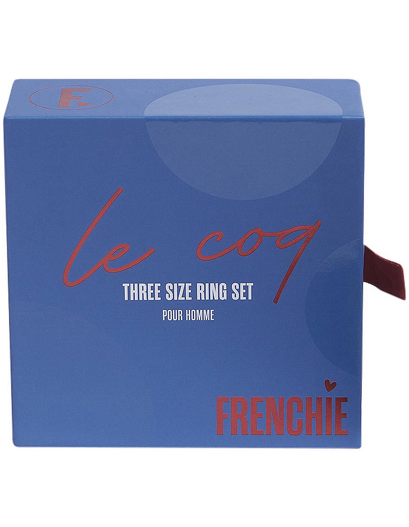 Frenchie Le Coq Three Size Ring Set | David Jones