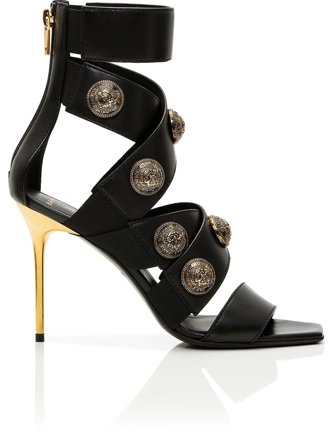 Balmain Alma Logo Button Sandal | David Jones
