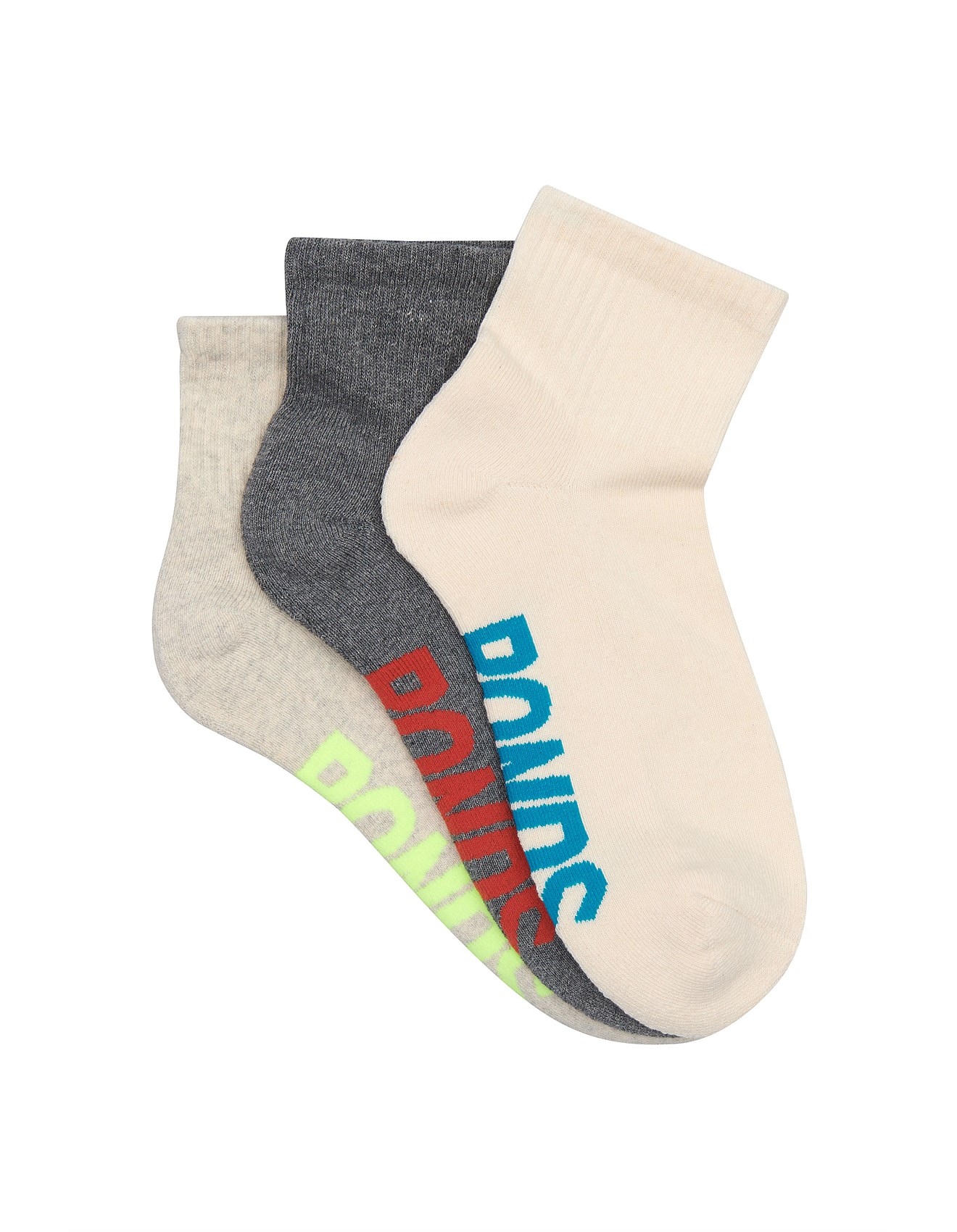 Bonds Bonds Logo Qtr Sock 3 Pack | David Jones
