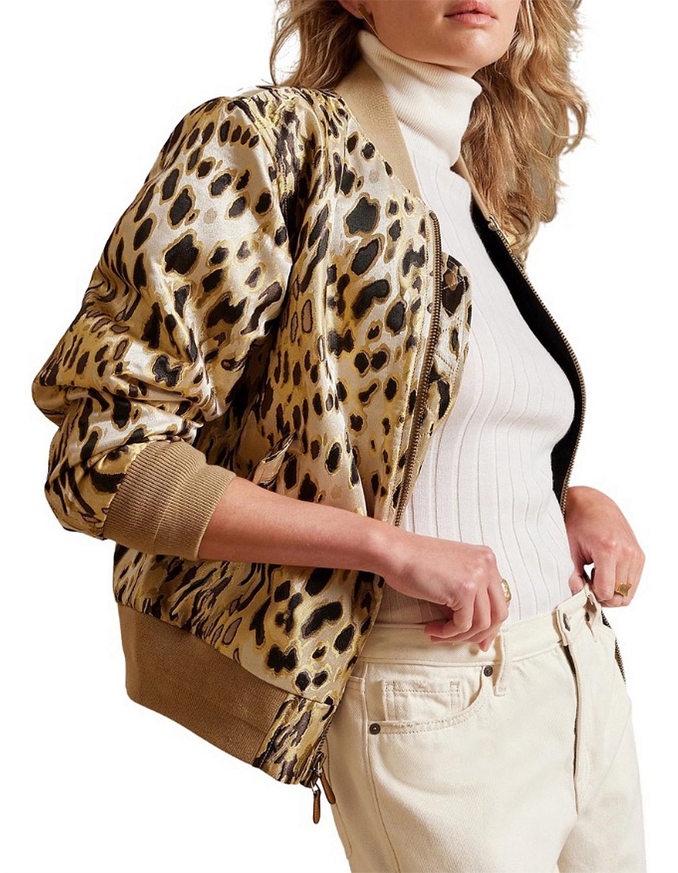 Banana Republic Leopard Bomber Jacket | David Jones