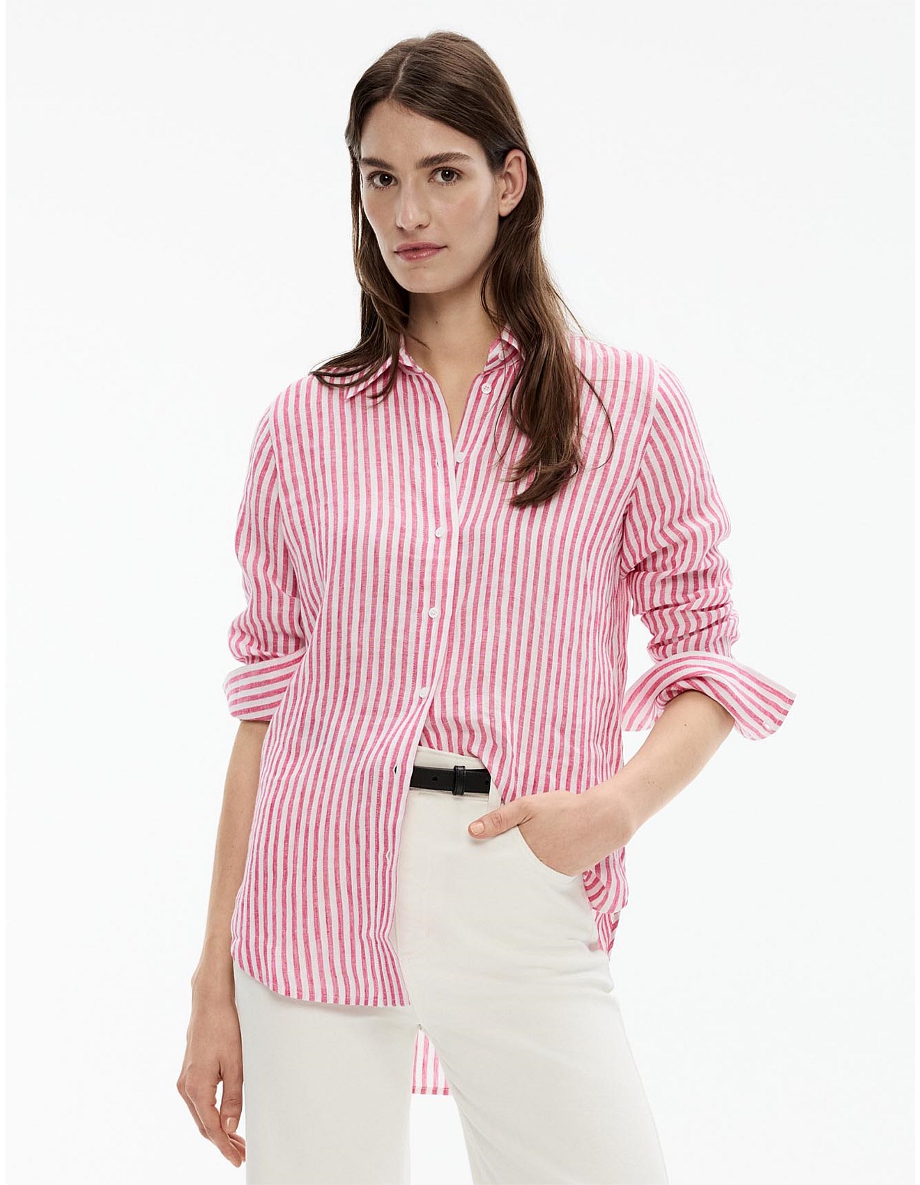 Witchery French Linen Stripe Shirt | David Jones