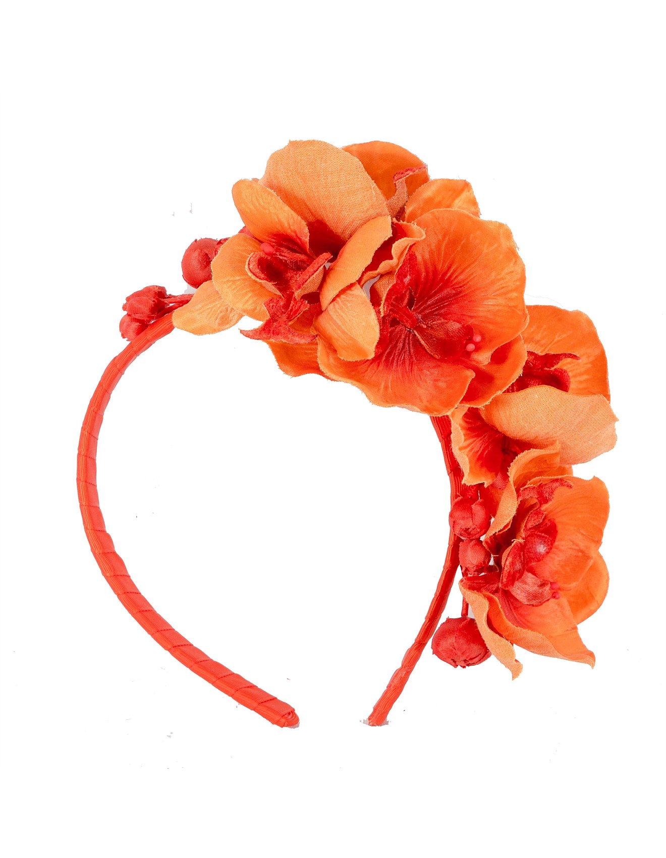 Max Alexander Orange Orchid Flower Fascinator Headband | David Jones