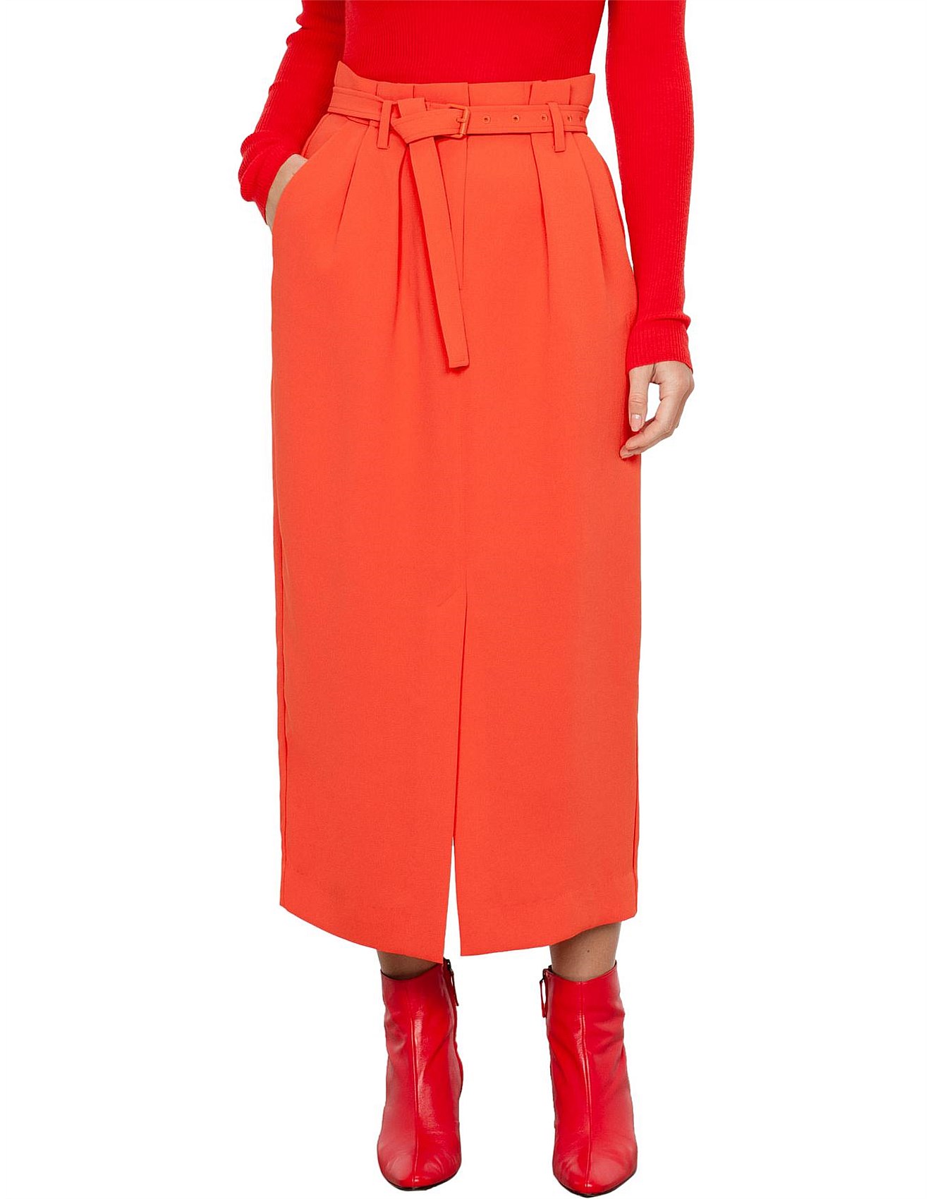 Veronika Maine Washed Crepe Pencil Skirt | David Jones