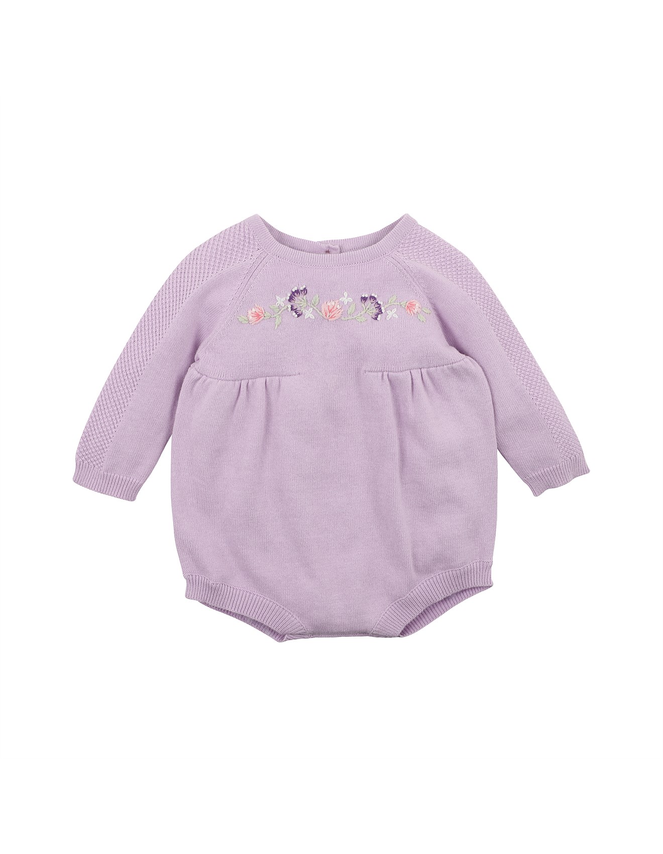 Bebe By Minihaha Lucie Embroidered Knit Bodysuit | David Jones