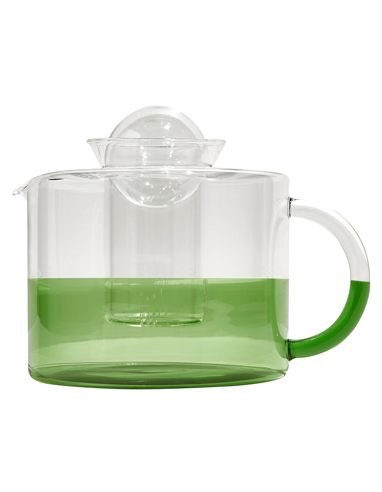 Fazeek Two Tone Teapot -Clear + Green | David Jones