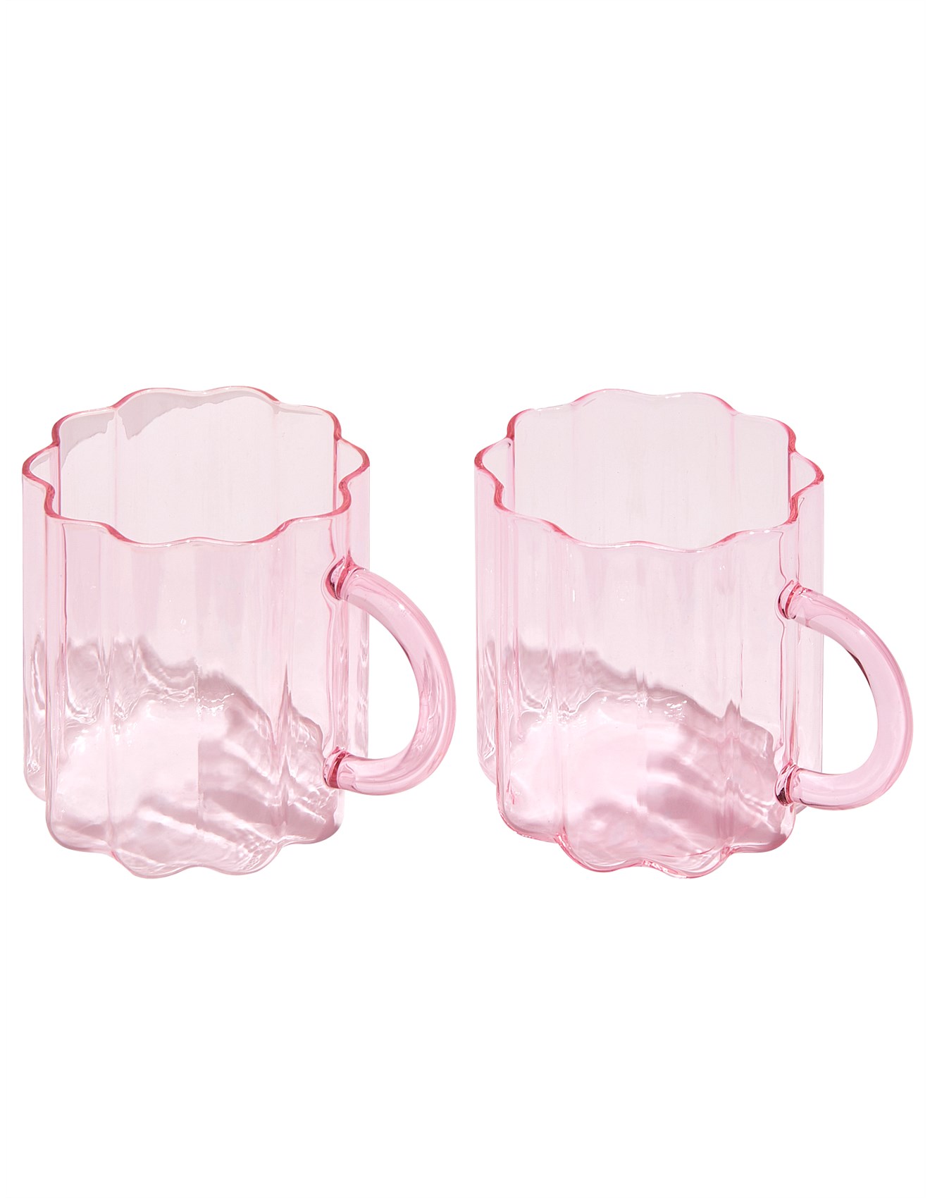 Fazeek Wave Mug Pink Set Of 2 | David Jones
