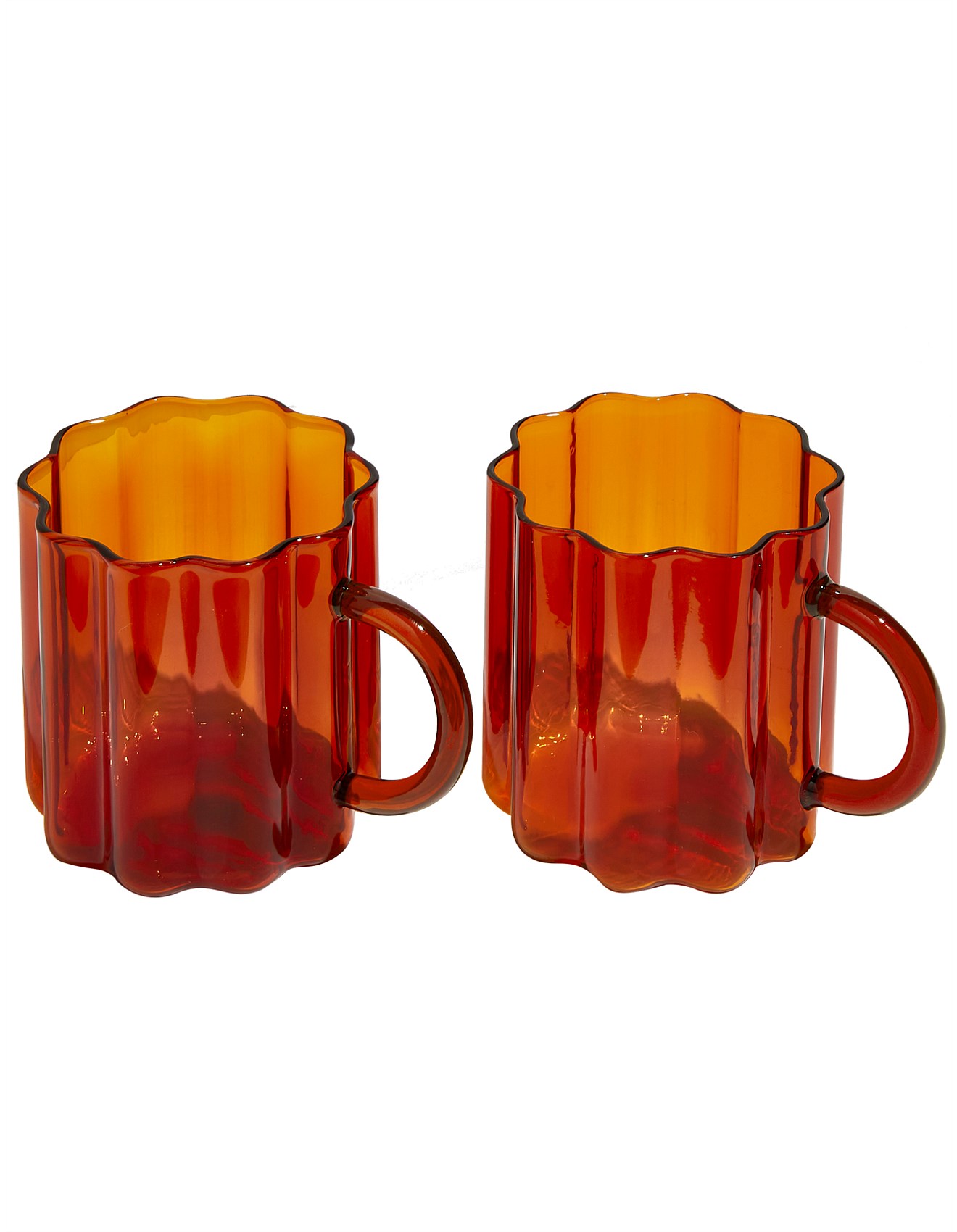 Fazeek Wave Mug Amber Set Of 2 | David Jones