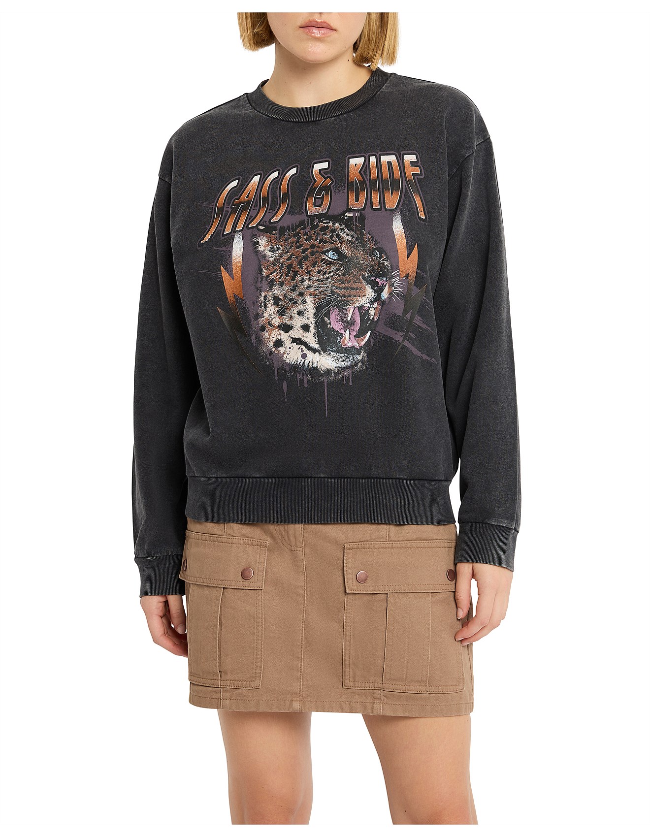 Sass & Bide Leopard Rock Sweater | David Jones