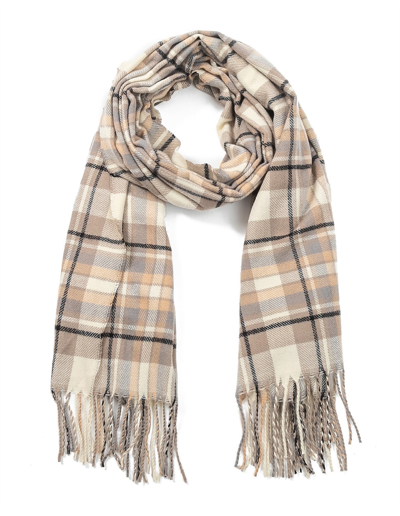 Gregory Ladner Tartan Check Scarf | David Jones