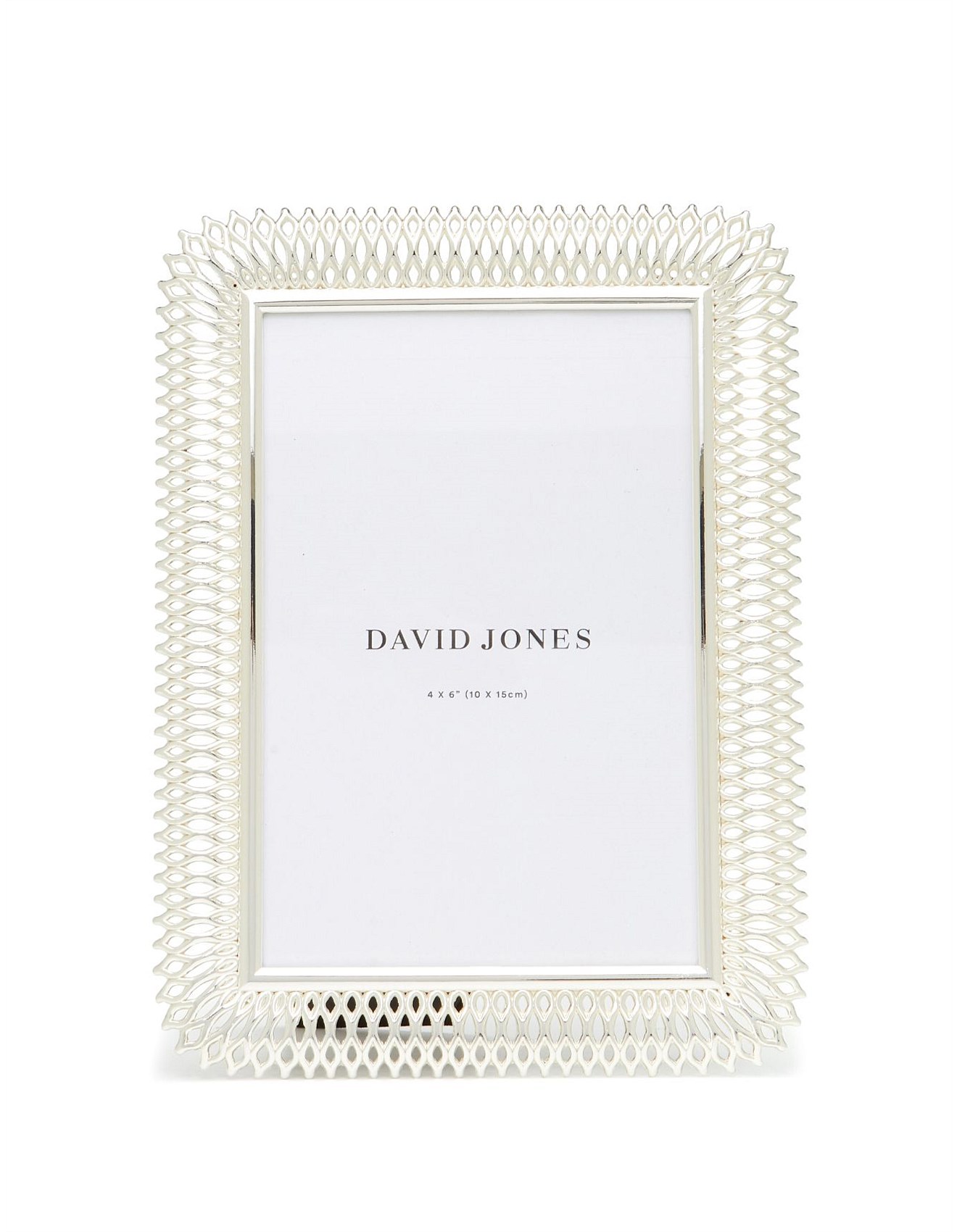 David Jones Wickham Lattice Silver Metal Photo Frame | David Jones
