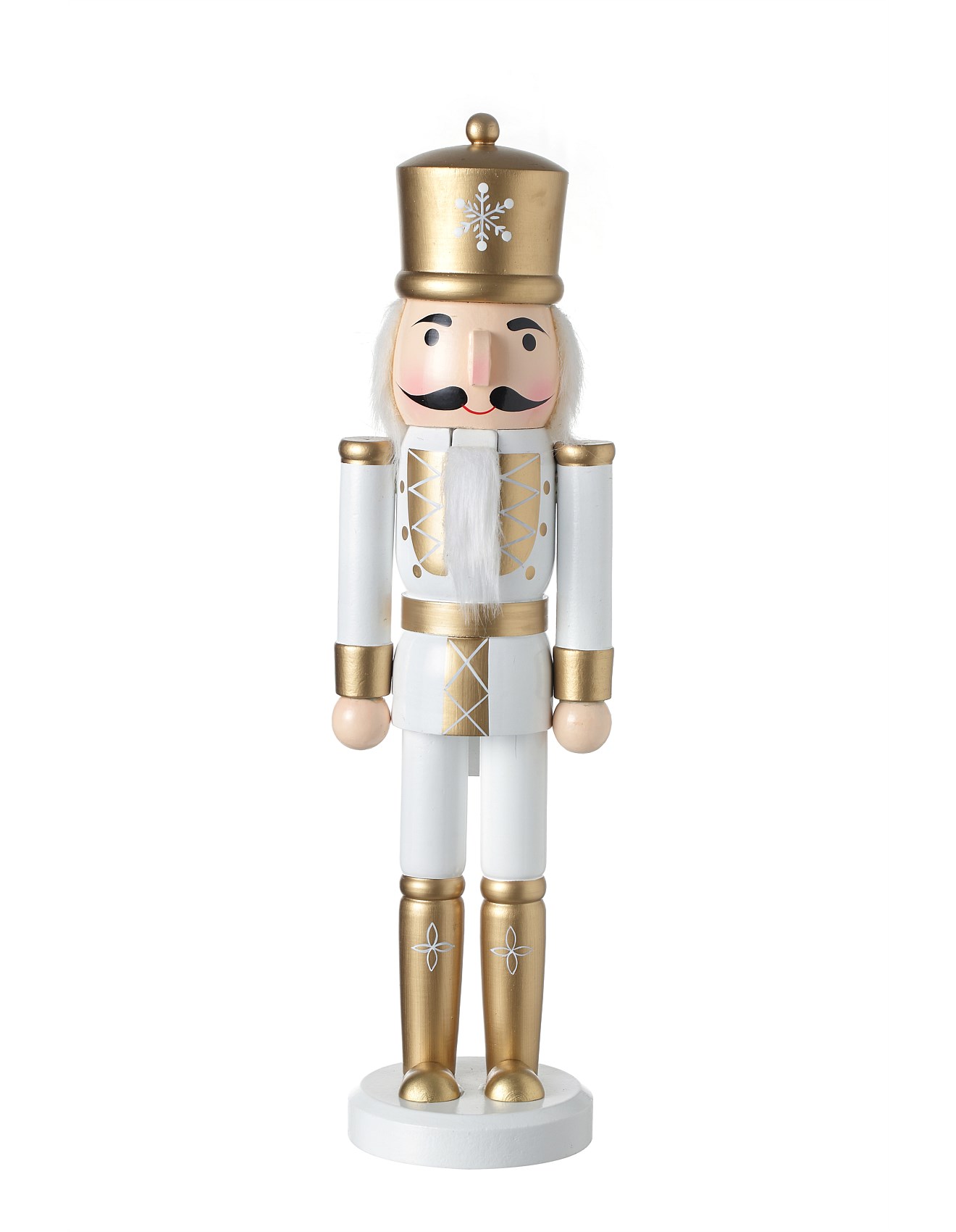 David Jones 35cm Wooden White/gold Nutcracker | David Jones