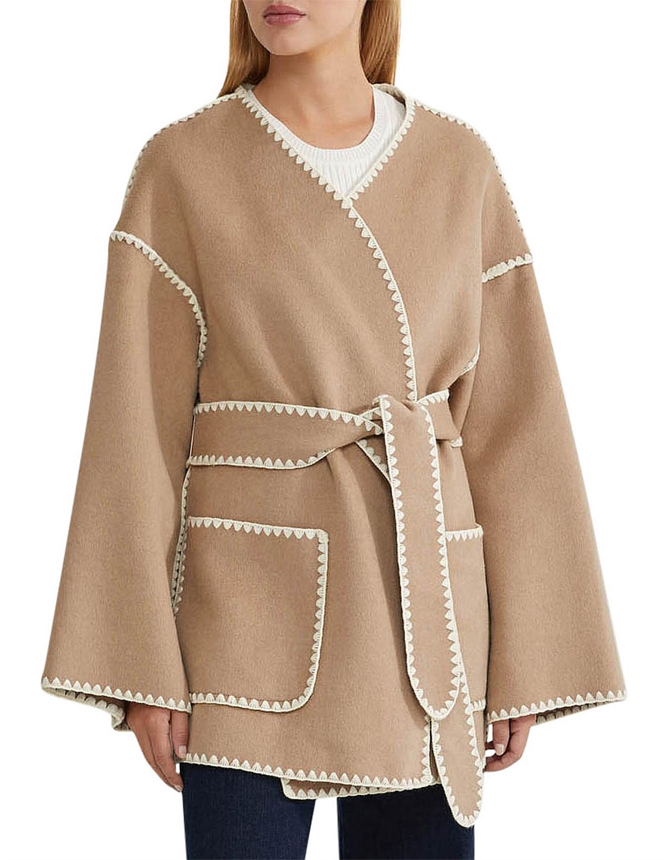 Oxford Mimi Contrast Stitch Jacket | David Jones