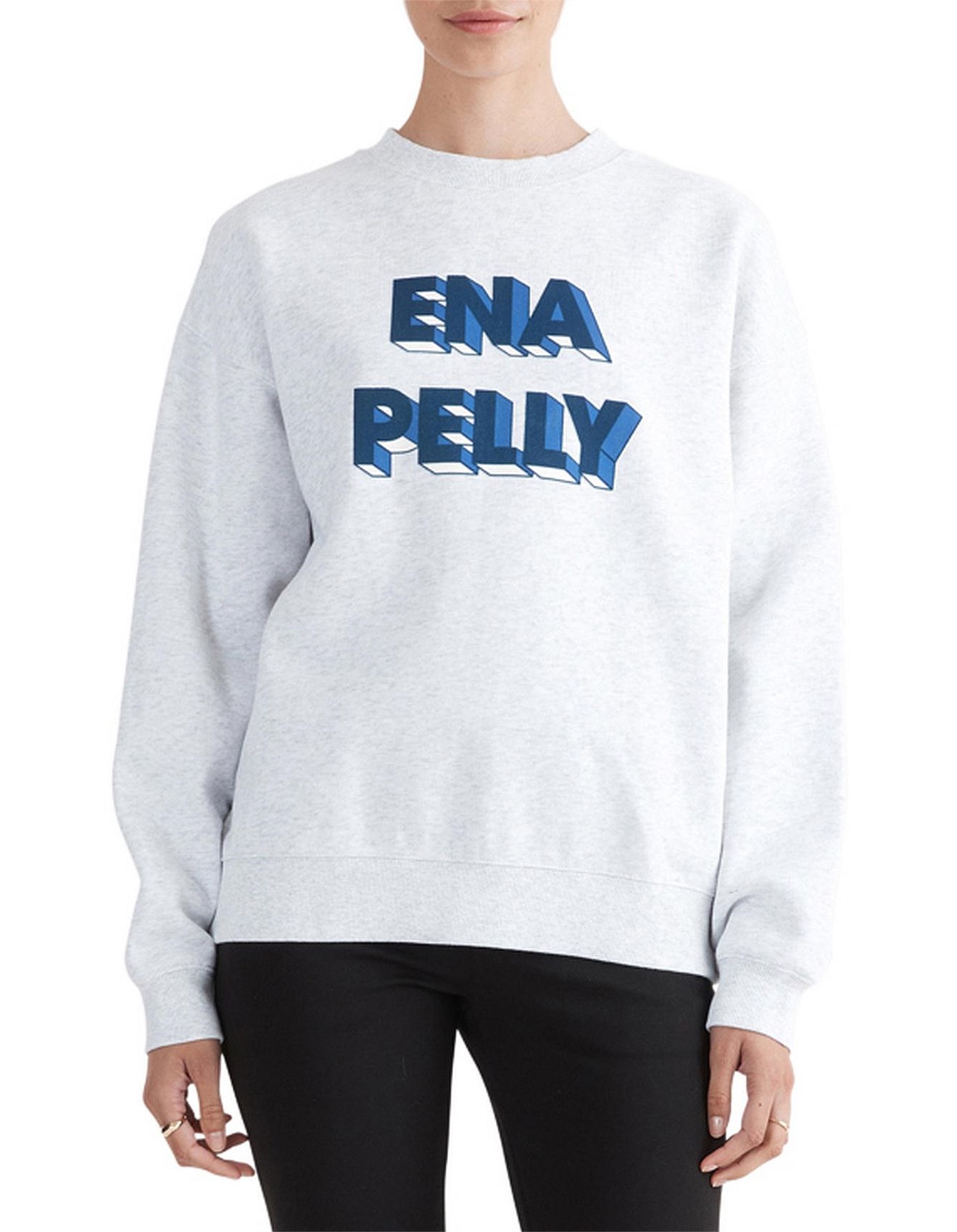 Ena Pelly 3d Logo Relaxed Sweater | David Jones