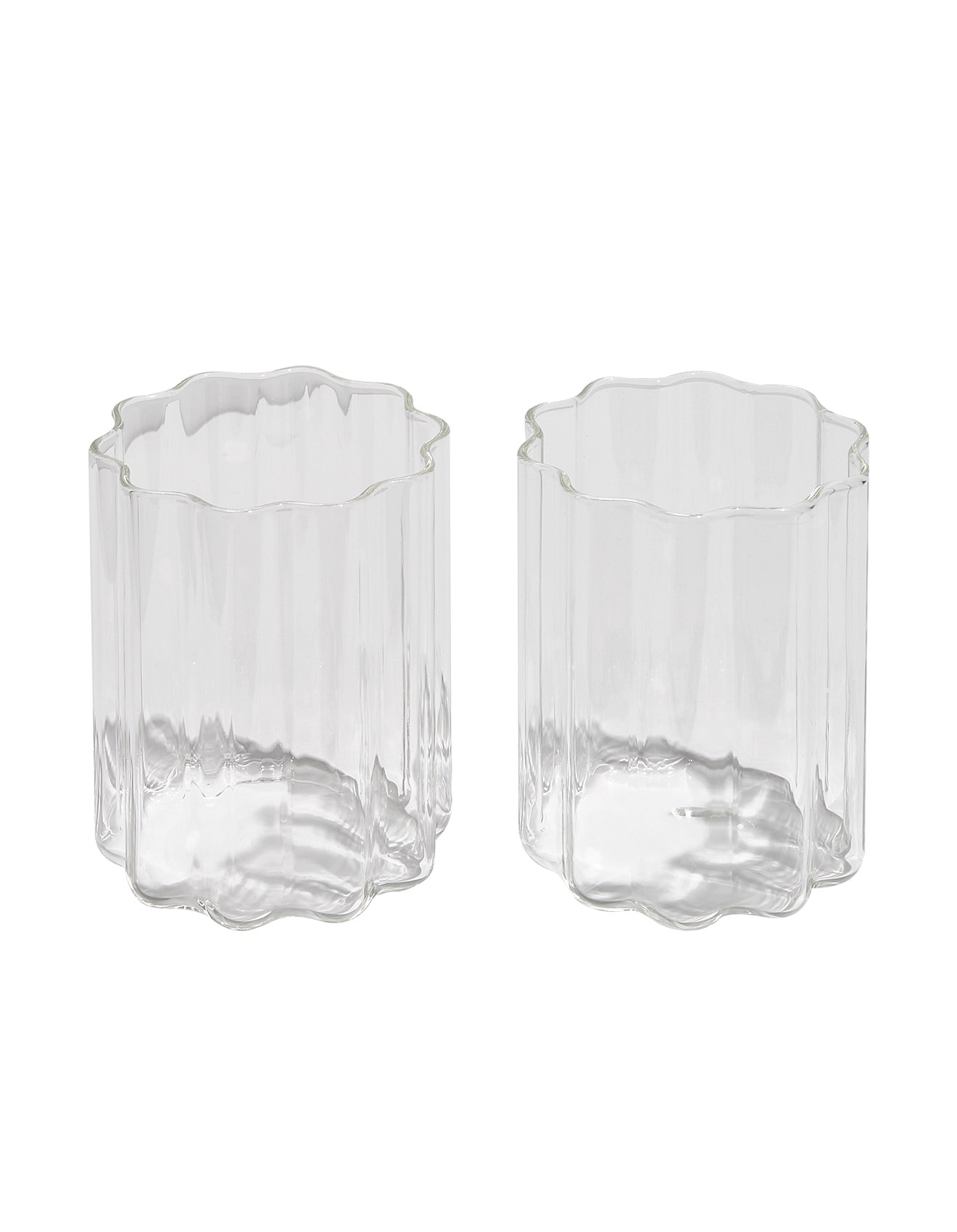 Fazeek Wave Glass Set Of 2 Clear | David Jones