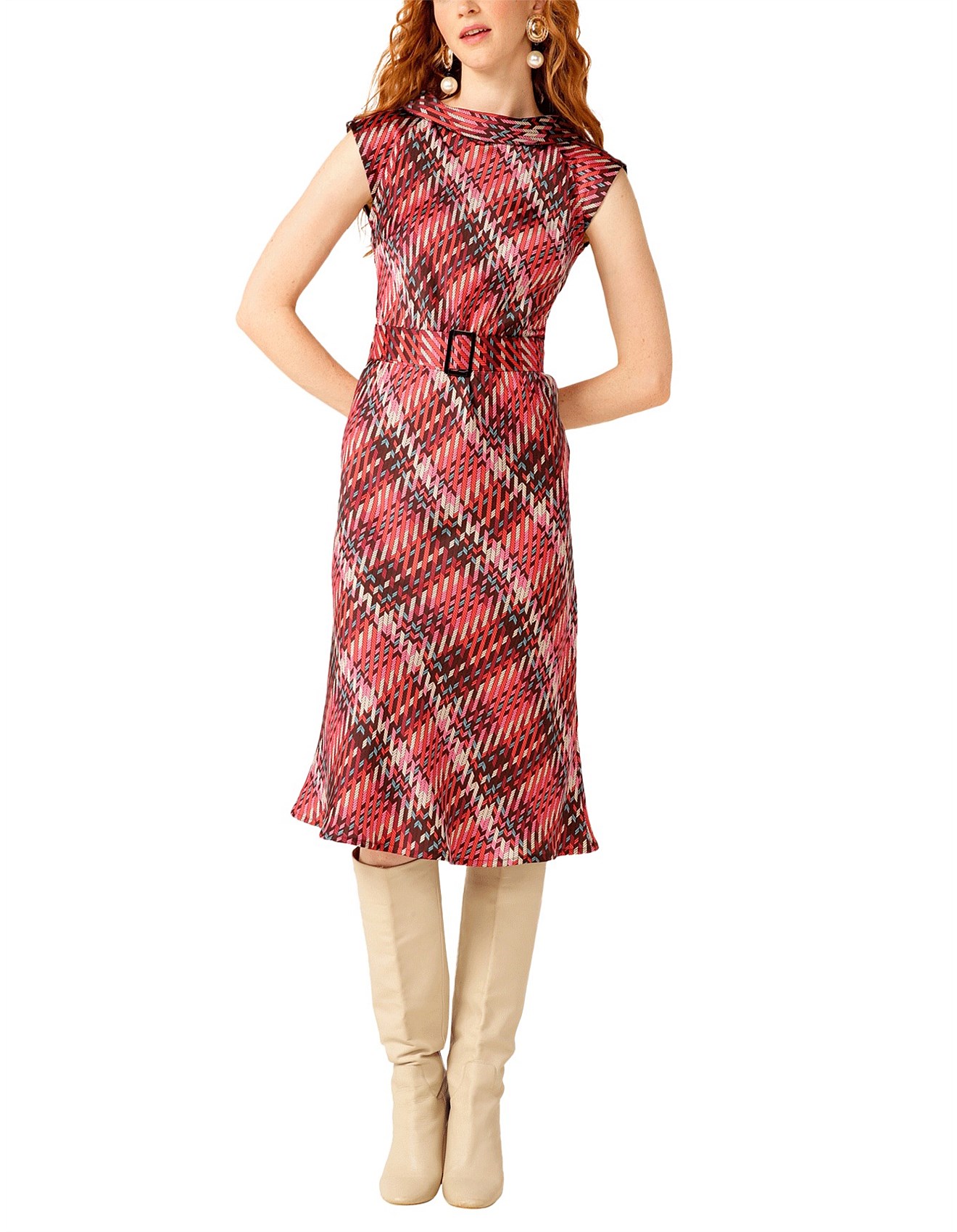 Sacha Drake Duke Dress In Rose Check | David Jones