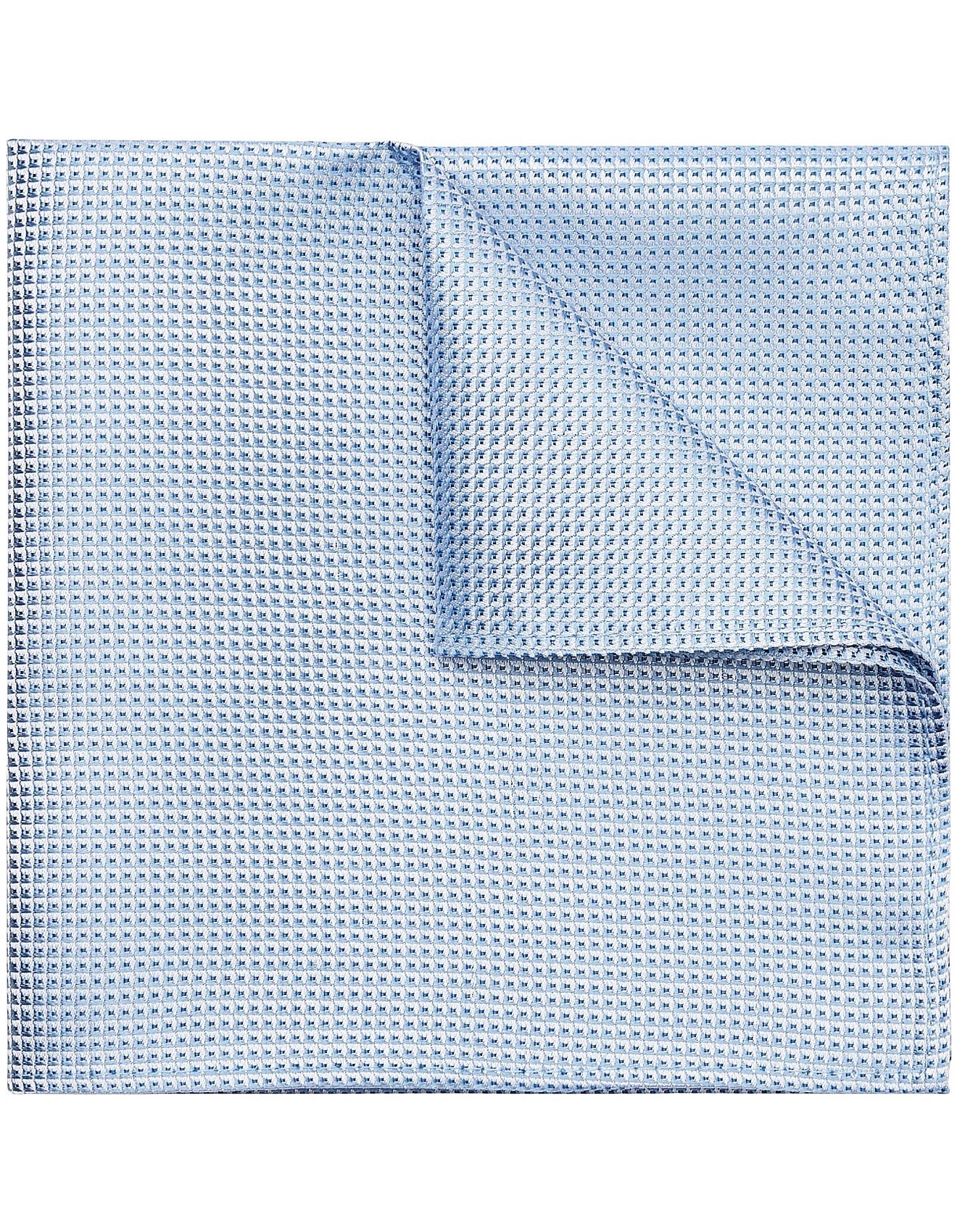 Politix Silk Micro Texture Pocket Square | David Jones