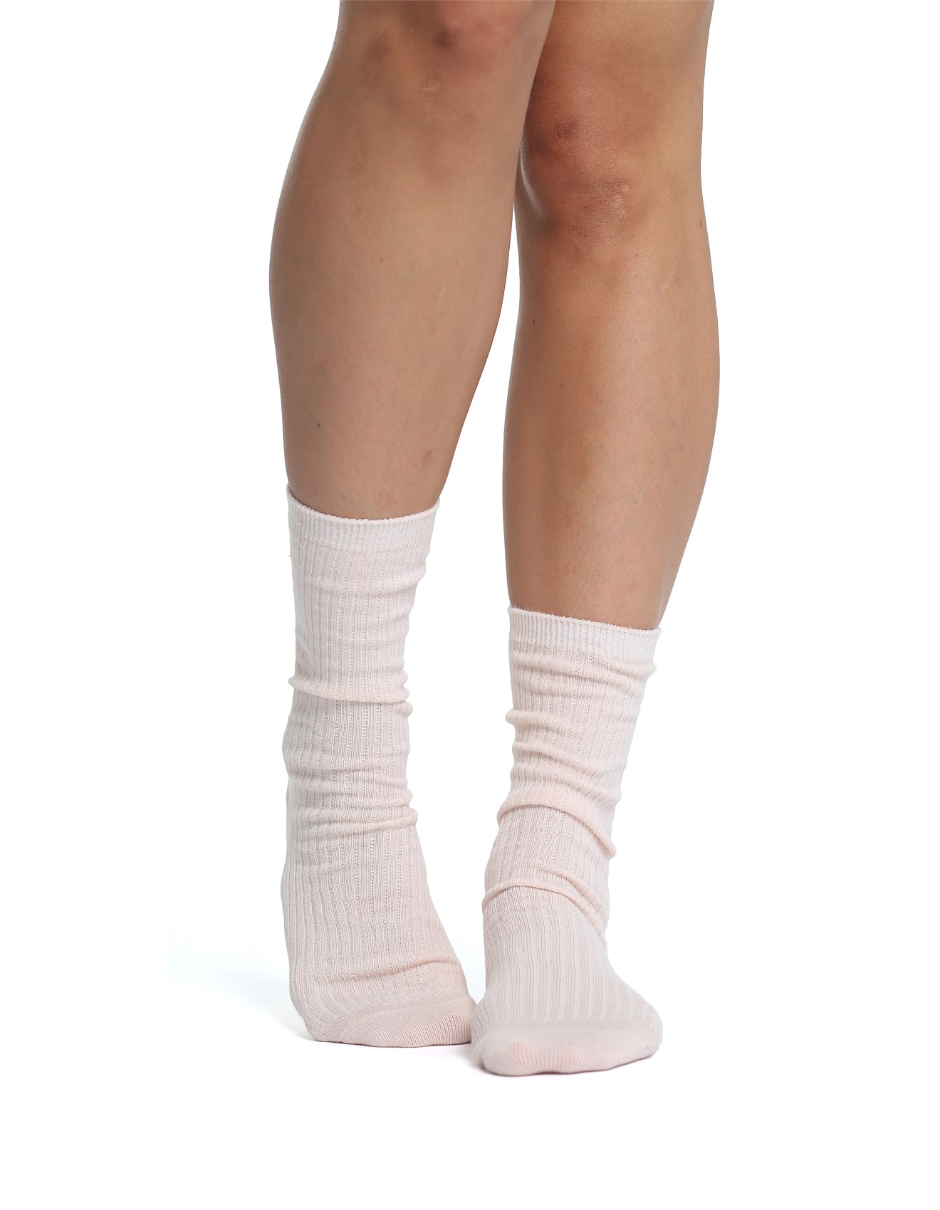 Papinelle Organic Cotton Ribbed Crew Cut Sock | David Jones