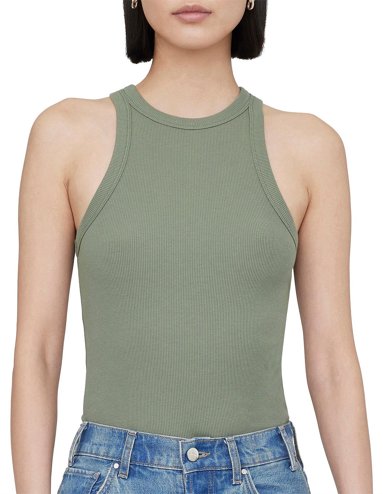 Anine Bing Eva Tank Artichoke | David Jones