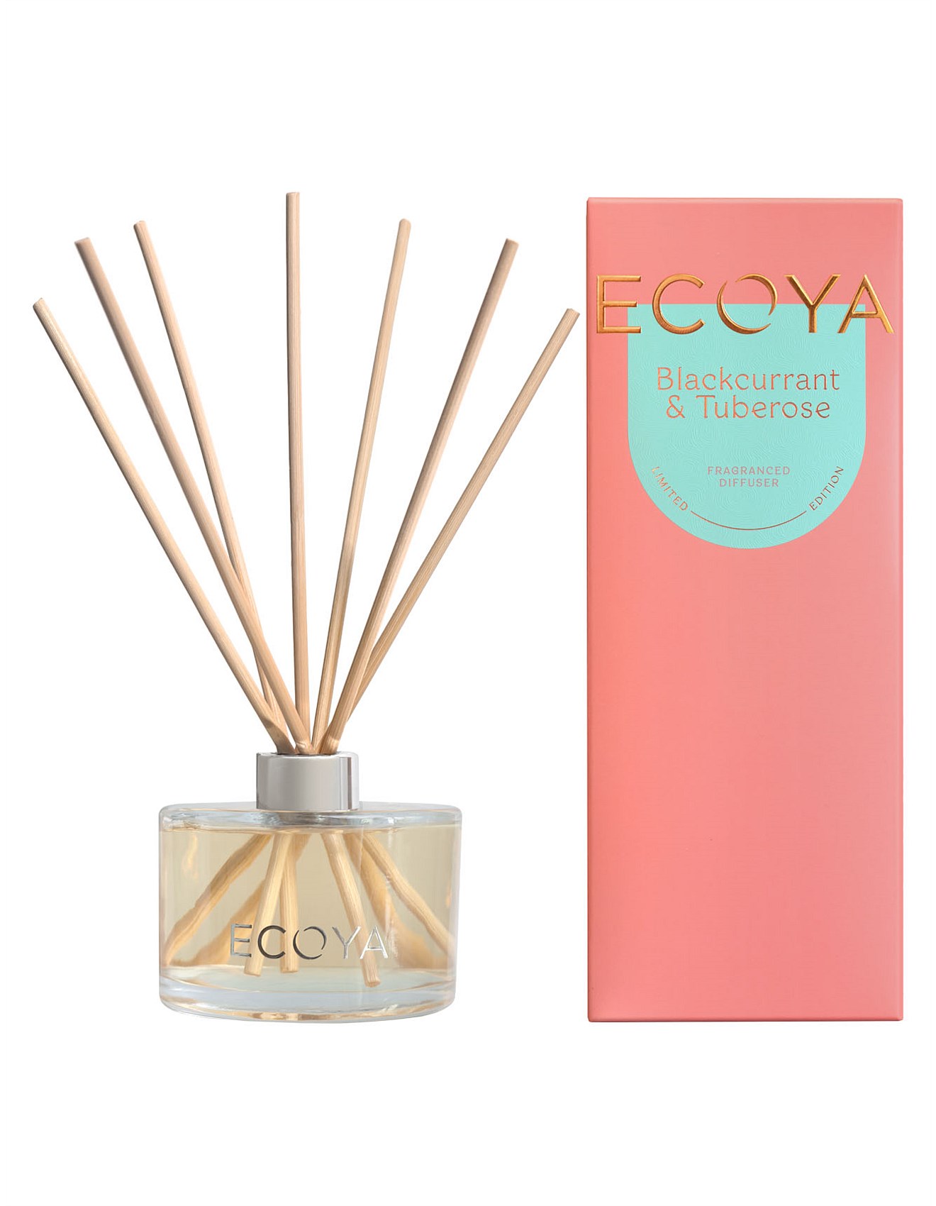 Ecoya Blackcurrant & Tuberose Reed Diffuser 200ml | David Jones