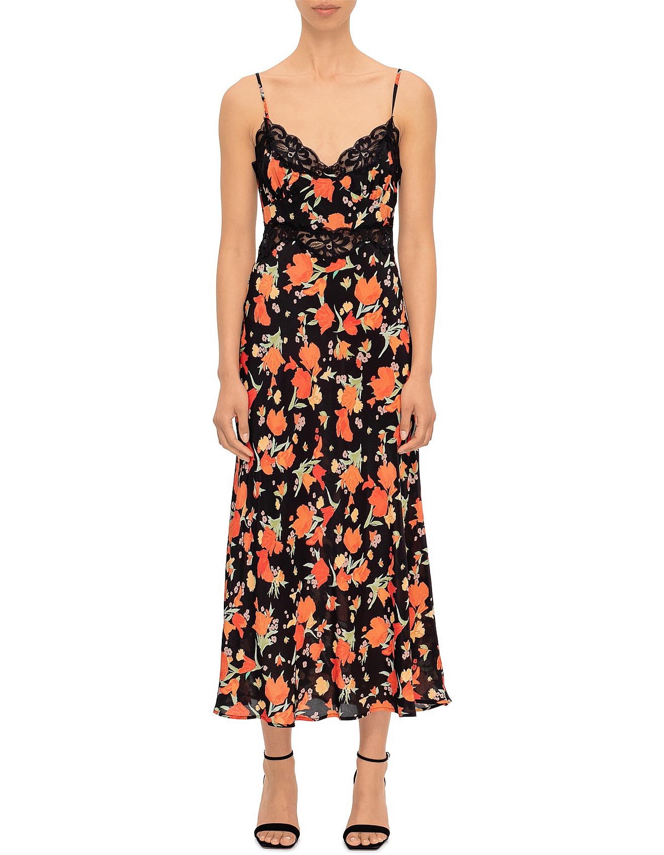 Rixo London Amora Midi Slip Dress | David Jones