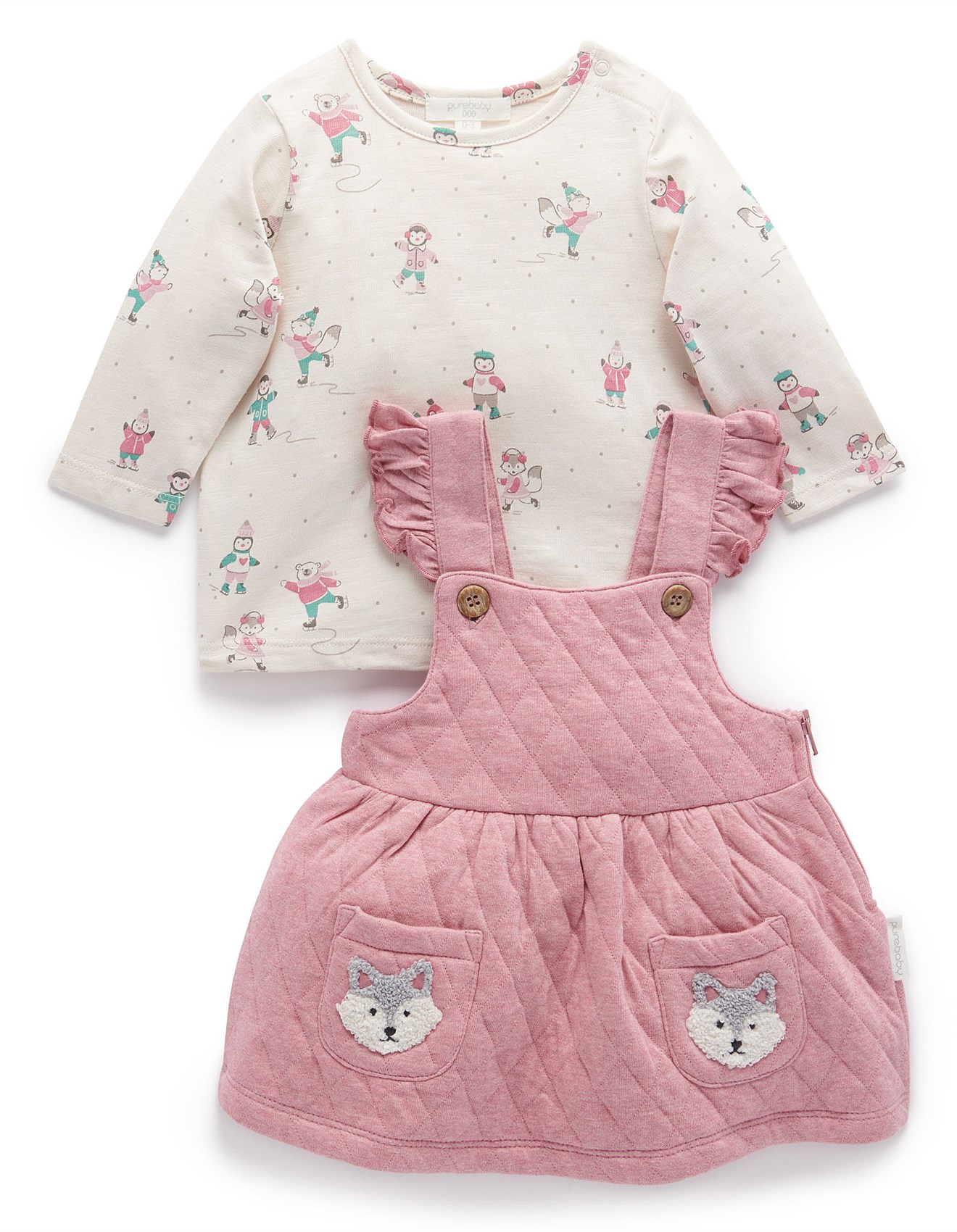 Purebaby Quilted Pinnie Set | David Jones