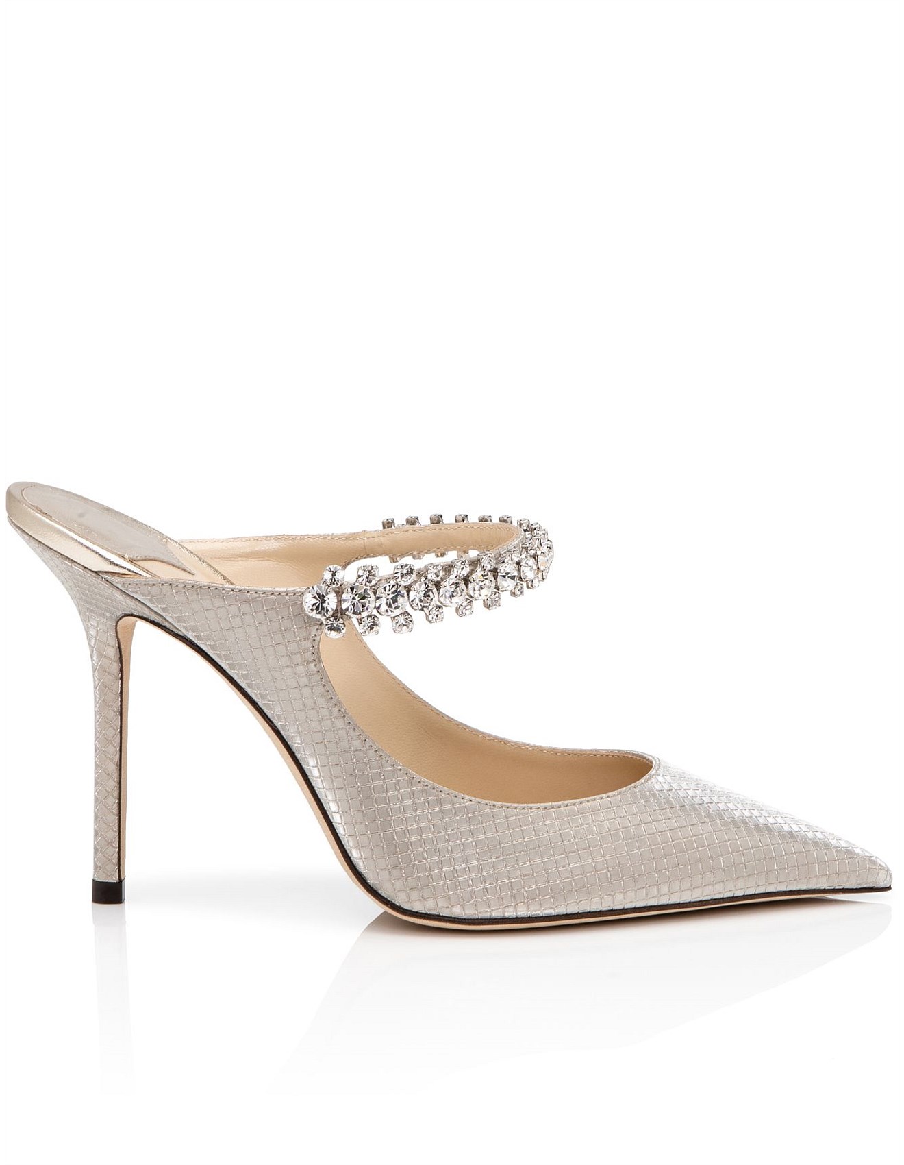 Jimmy Choo Bing Diamond Glitter Mule 100 | David Jones