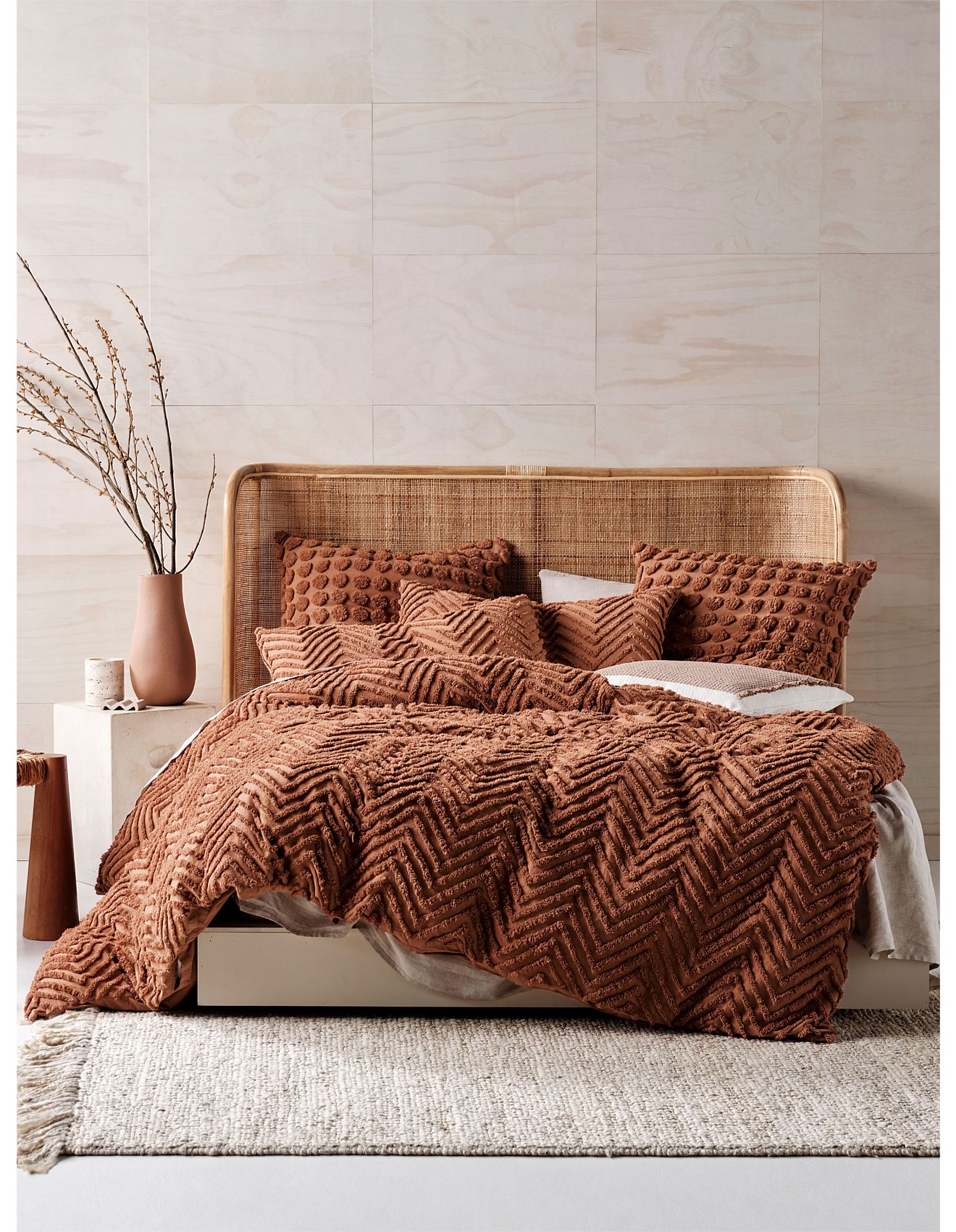 Linen House Fog Super King Quilt Cover Set | David Jones