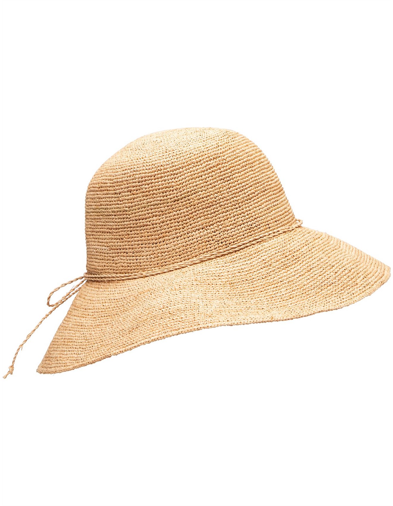 Milana Fine Raffia Crochet Pamela | David Jones