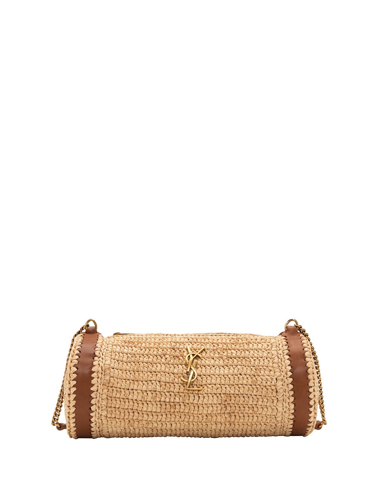 Saint Laurent Raffia Tube Bag | David Jones