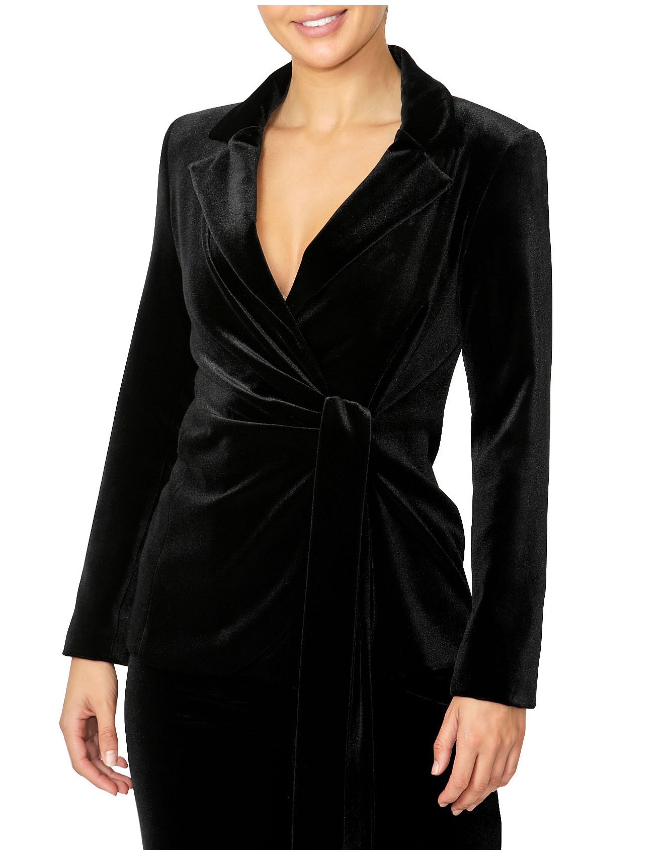 Anthea Crawford Riviera Black Velour Jacket | David Jones