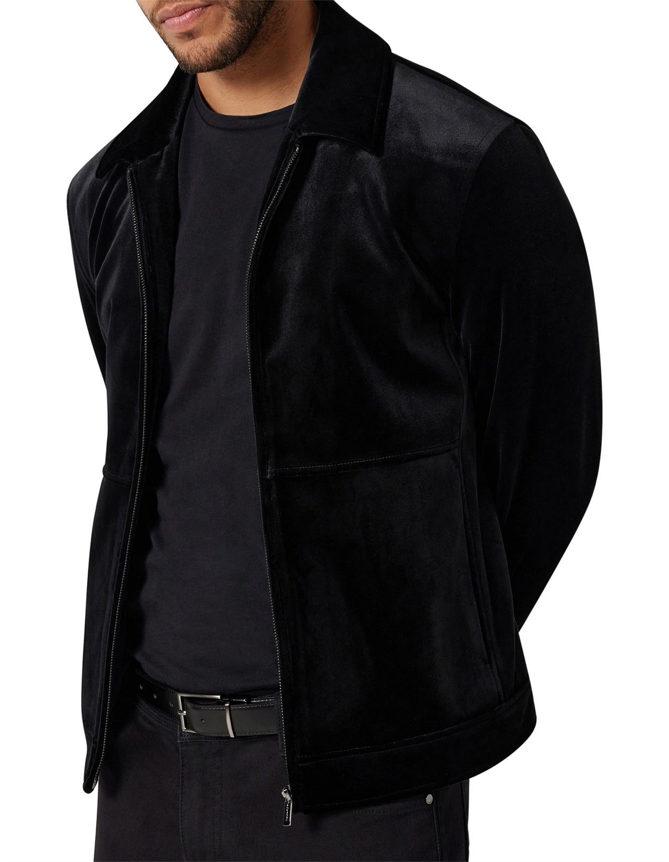 Politix Velvet Harrington Jacket | David Jones