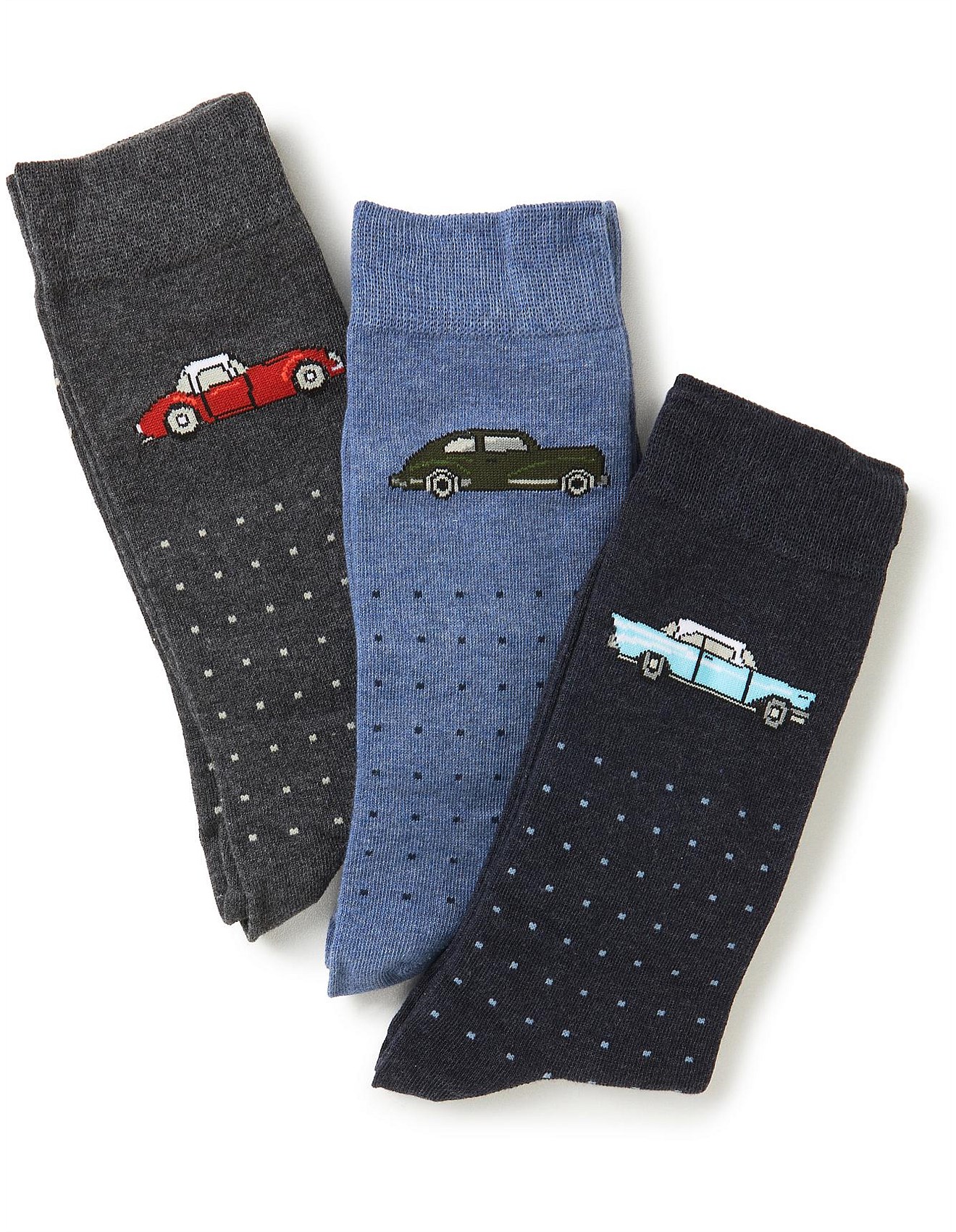 David Jones Vintage Car 3 Pack Crew | David Jones