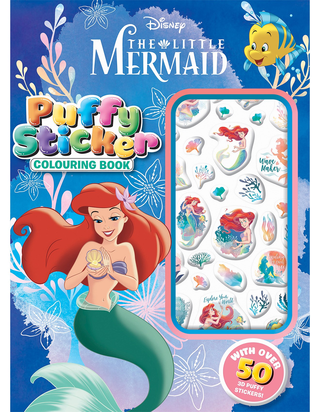 Scholastic Little Mermaid Puffy Sticker Colouring Book | David Jones