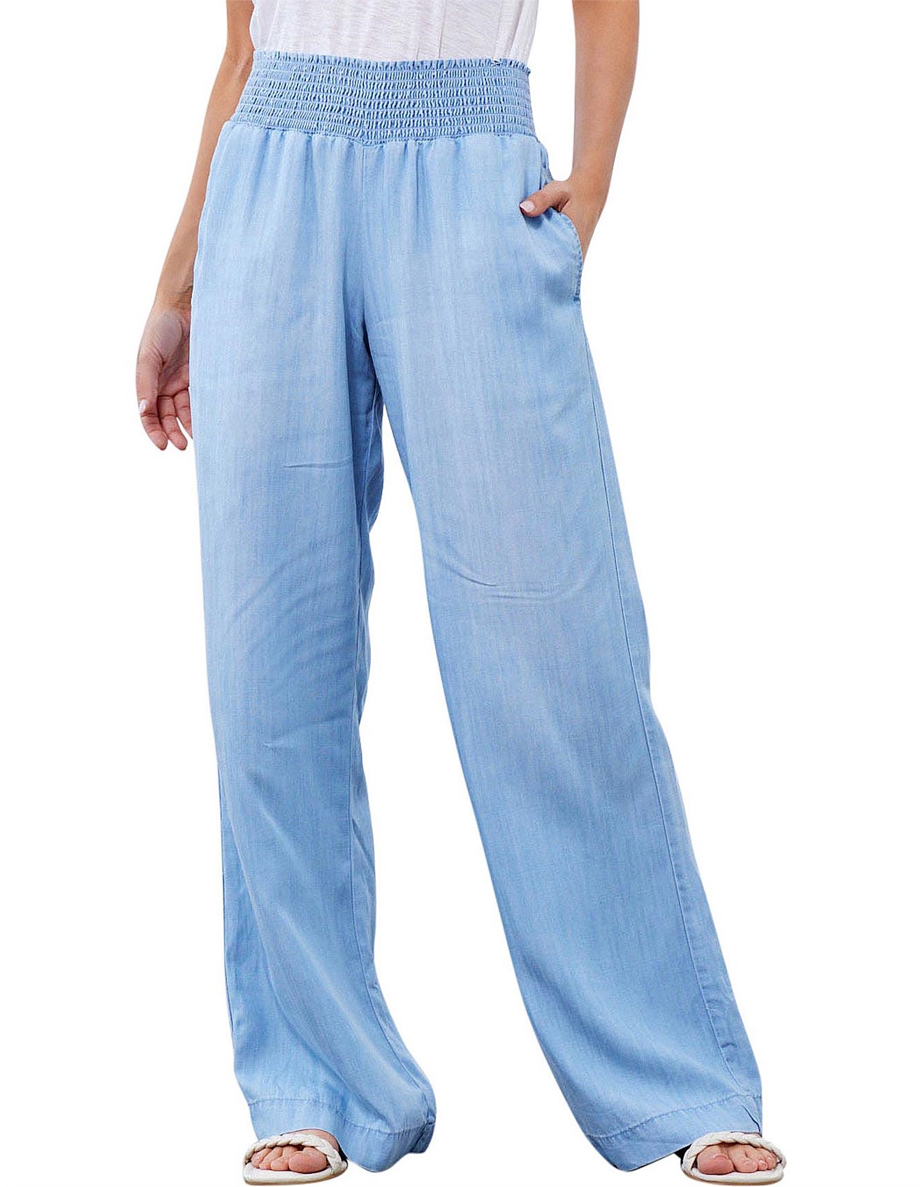Bella Dahl Smocked Waist Wide Leg Pant | David Jones