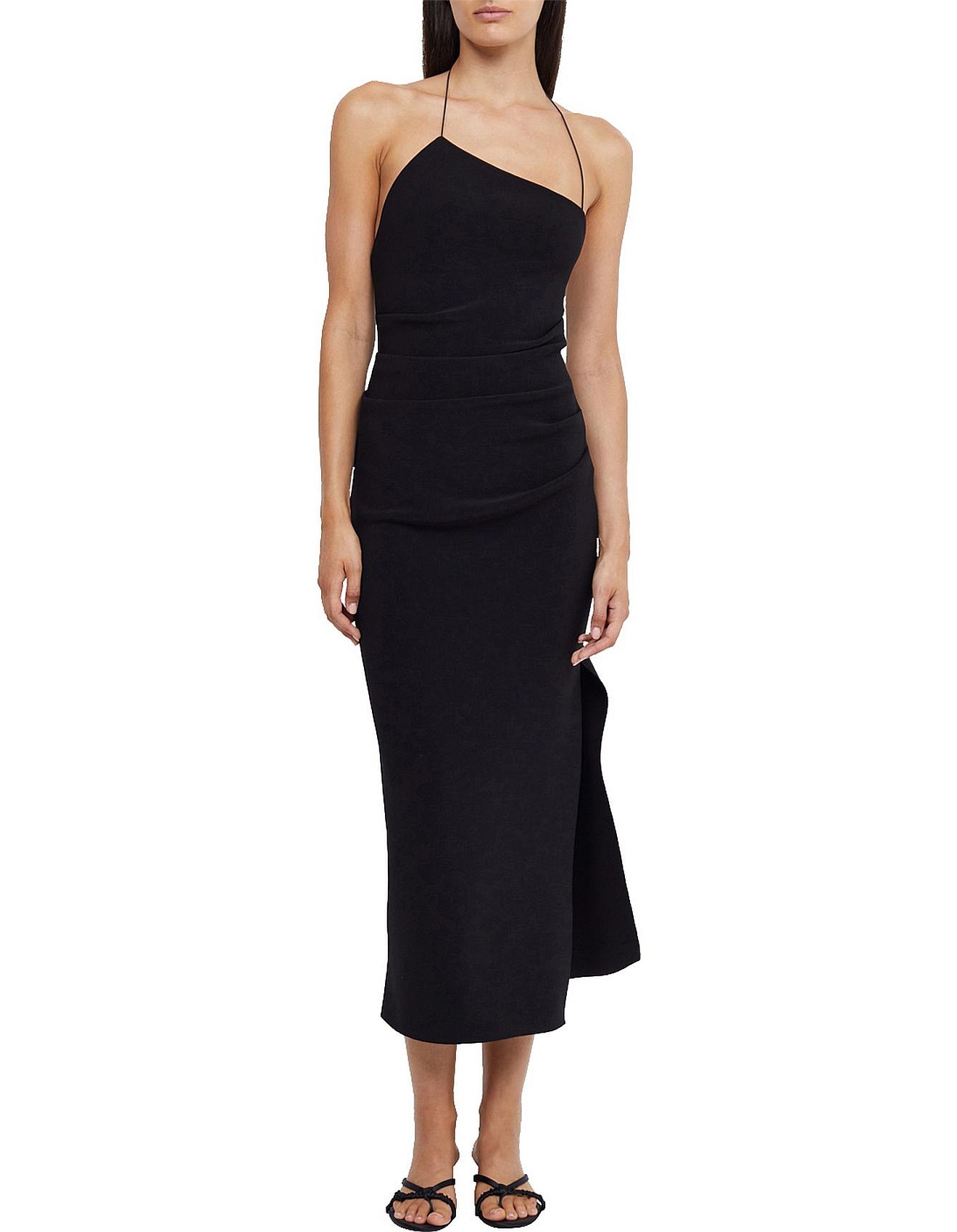 Bec + Bridge Andy Asym Midi Dress With Asymmetric Neckline | David Jones