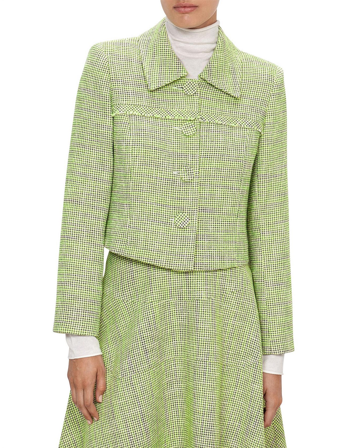 Veronika Maine Neon Tweed Jacket | David Jones
