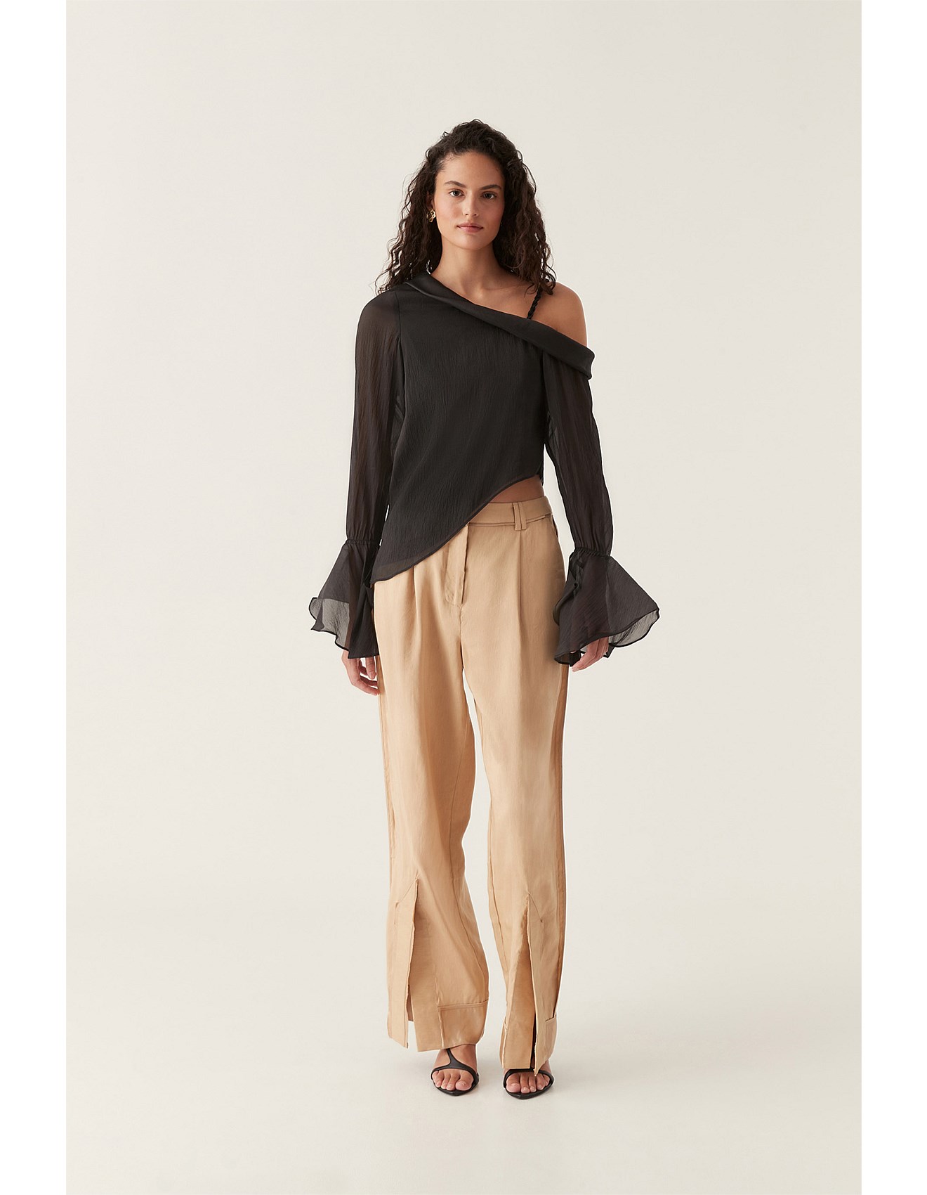 Aje Edith Draped Top Asymmetrical Design | David Jones