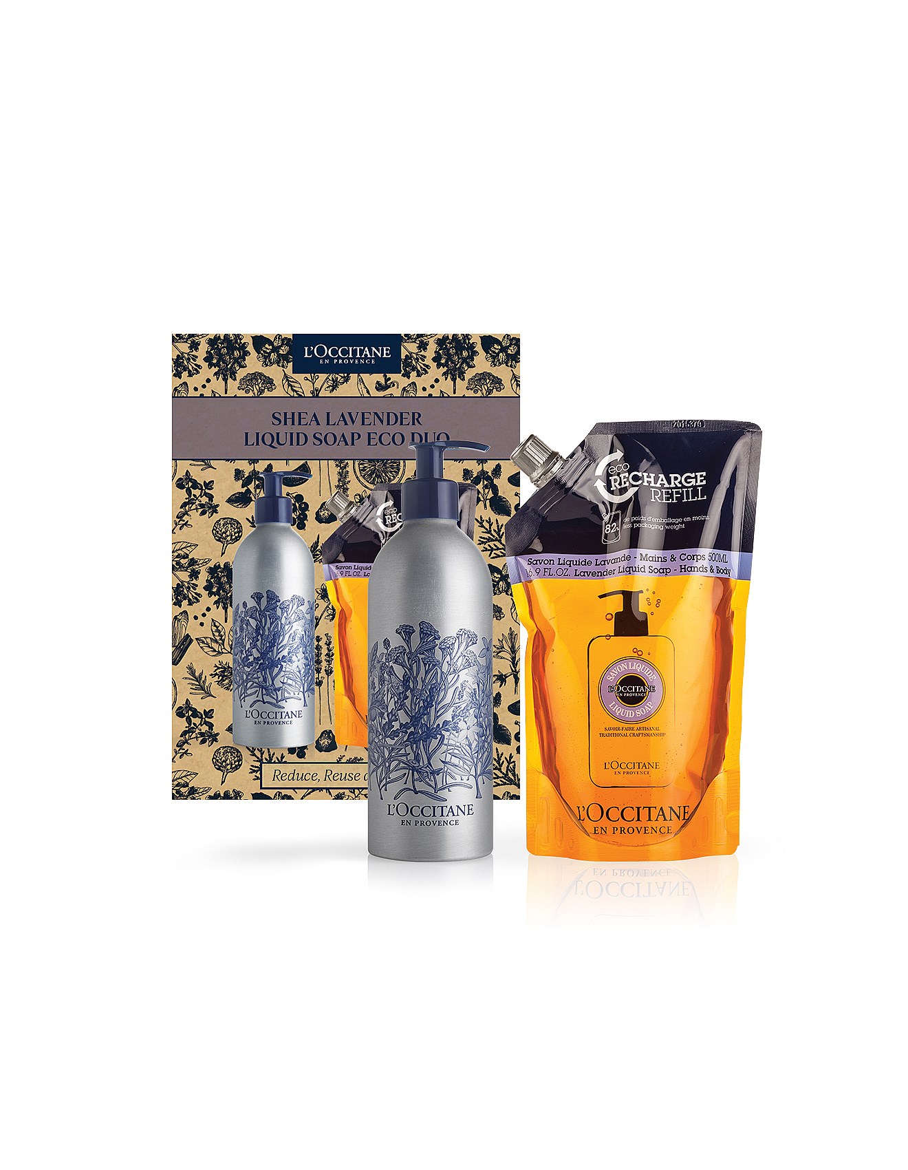 L'occitane Shea Lavender Liquid Soap Eco Duo | David Jones