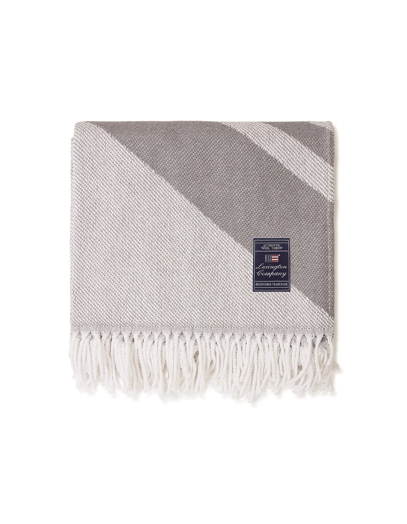 Lexington Recycled Logo Throw 130x170cm Grey/white | David Jones