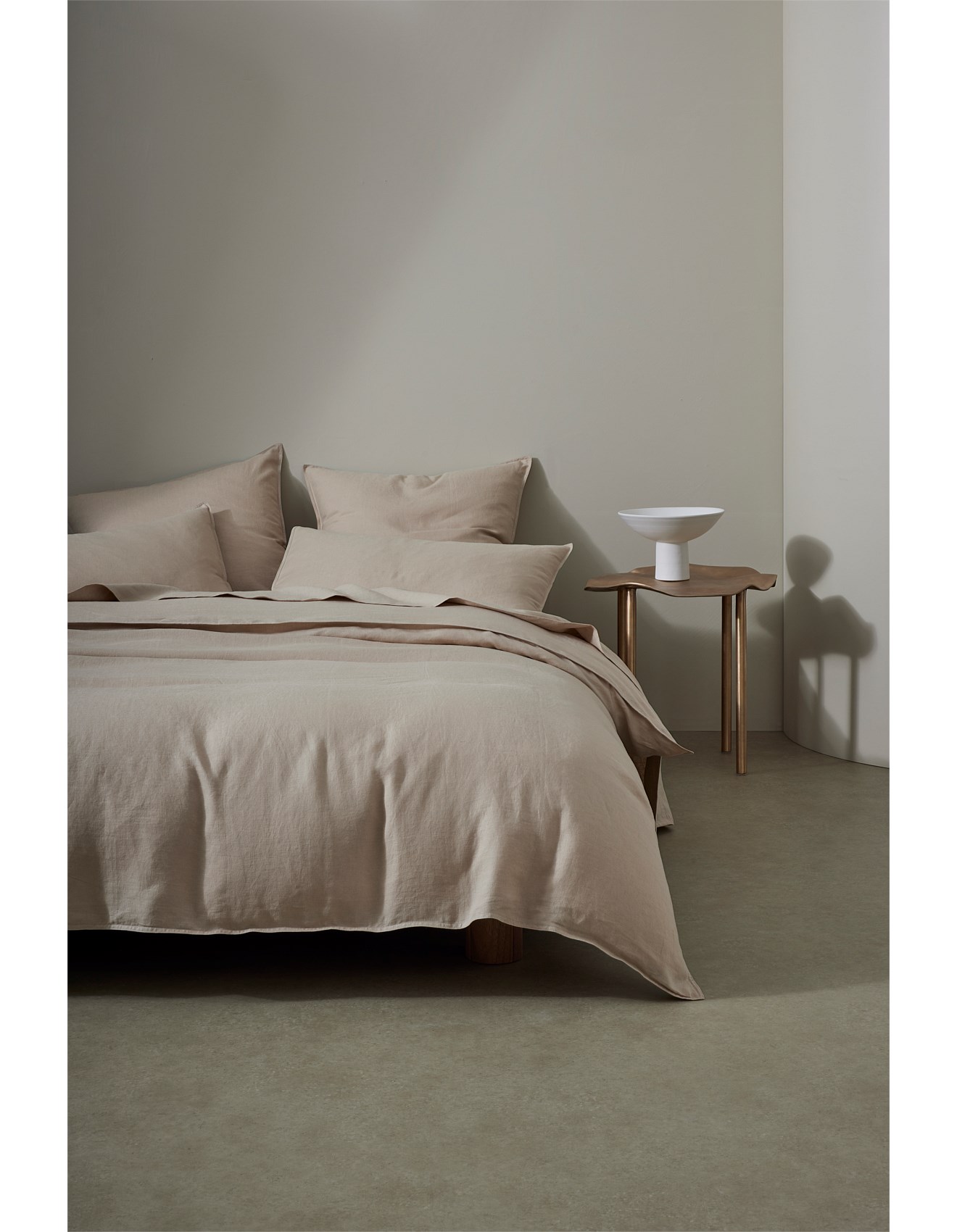 Weave Ravello Queen Linen Quilt Cover In Shell | David Jones