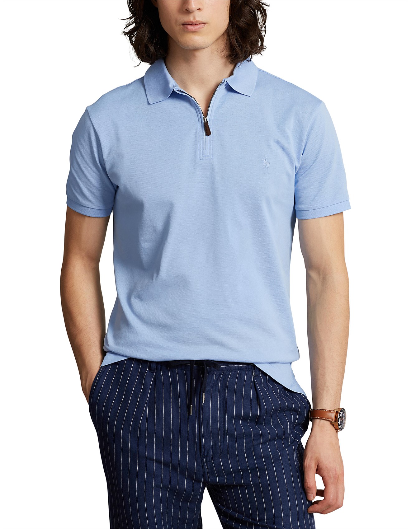 Polo Ralph Lauren Custom Slim Fit Stretch Mesh Polo Shirt | David Jones