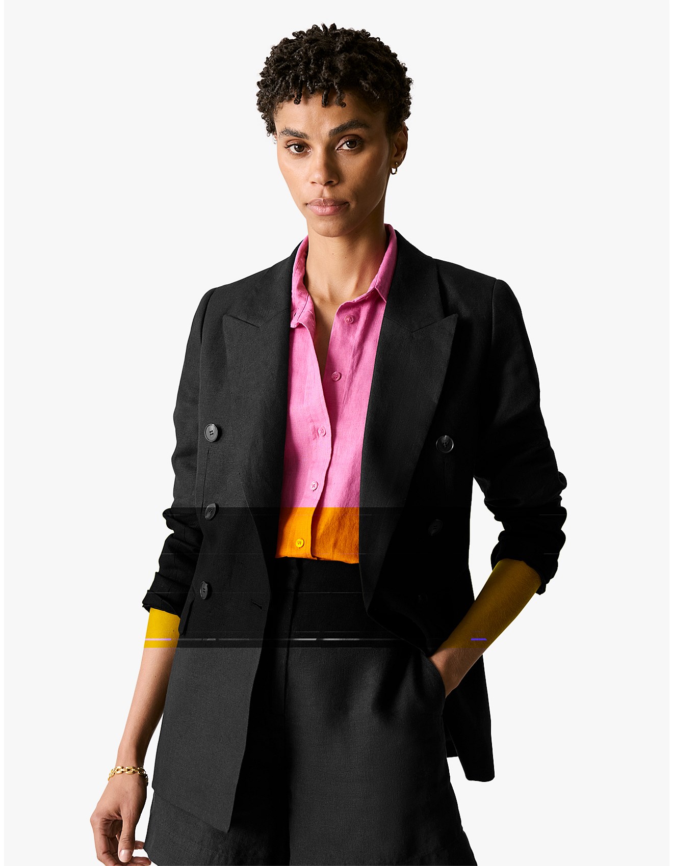 Trenery Organically Grown Linen Slim Fit Blazer | David Jones