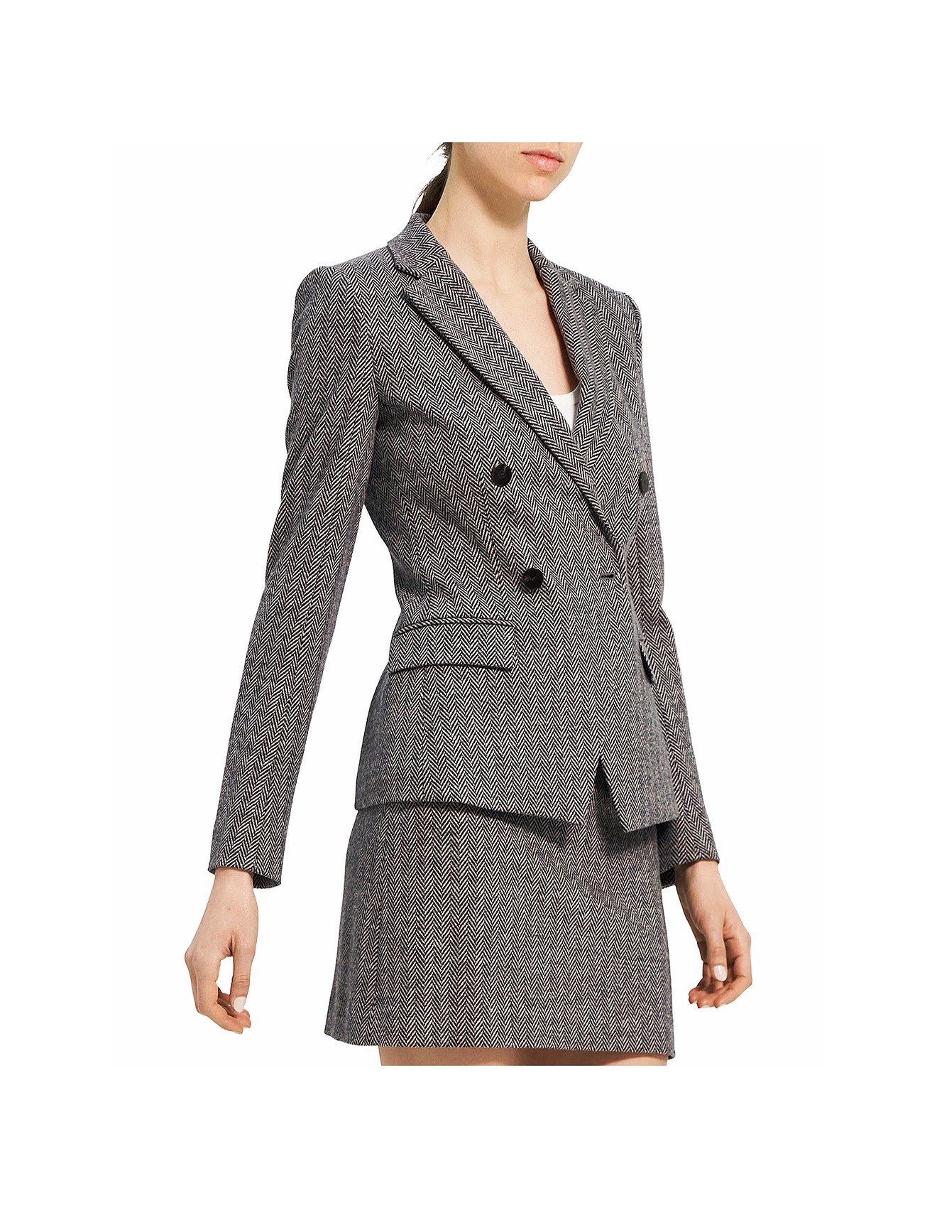 Theory Double Angled Herringbone Jacket | David Jones