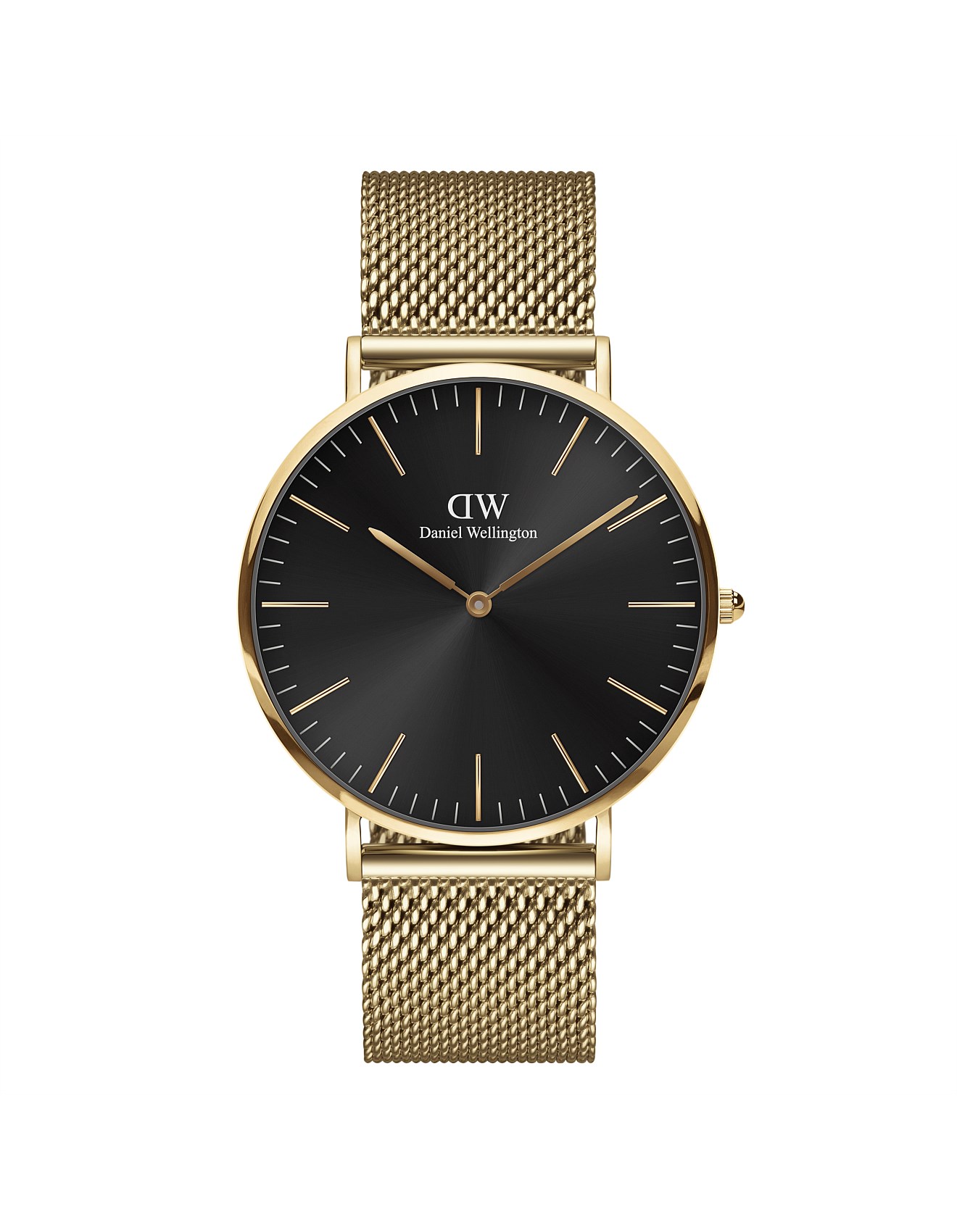 Daniel Wellington Classic 40mm Evergold Black Dial Gold Watch | David Jones
